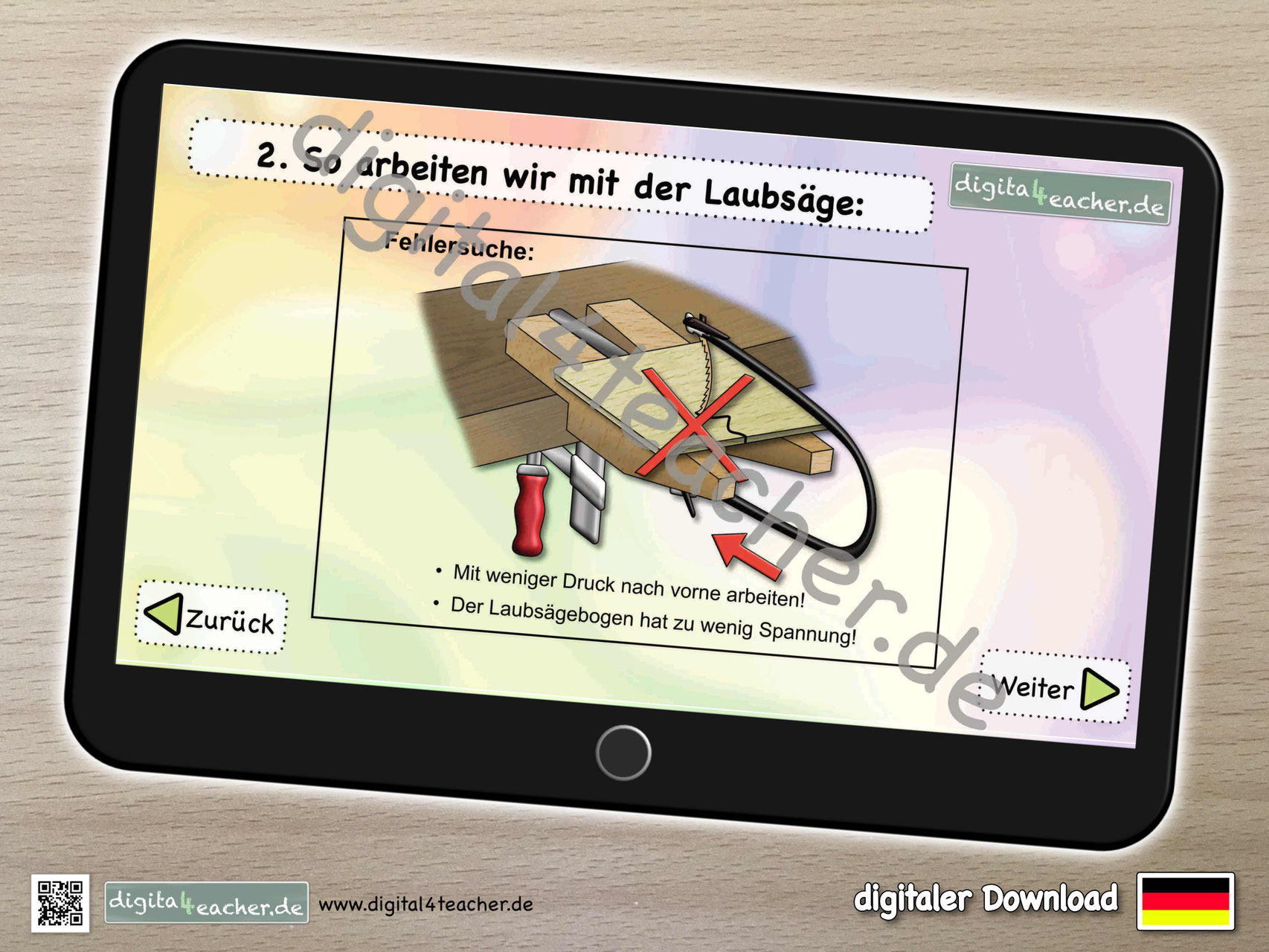 Laubsägen interaktives PDF Grundschule Mittelschule Werken und ...