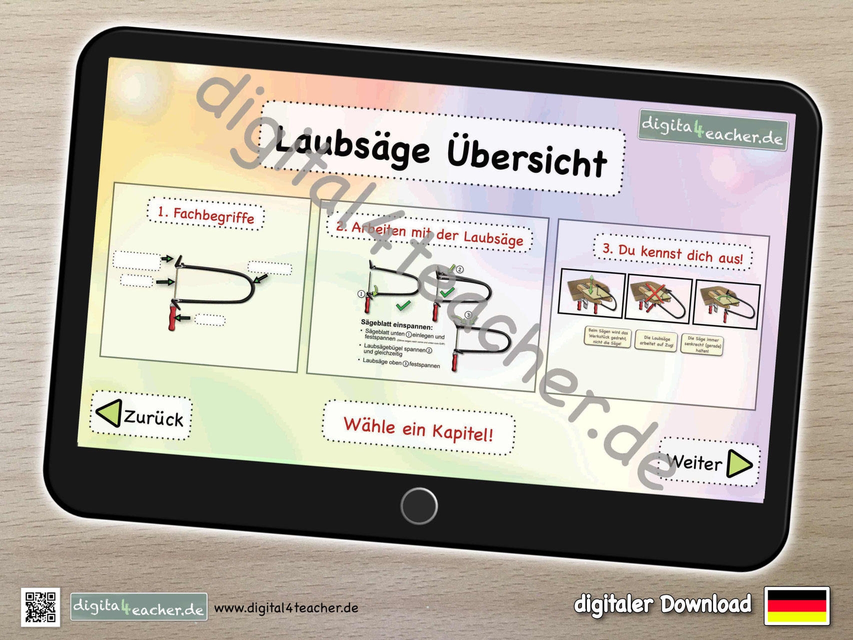 Laubsägen interaktives PDF Grundschule Mittelschule Werken und ...