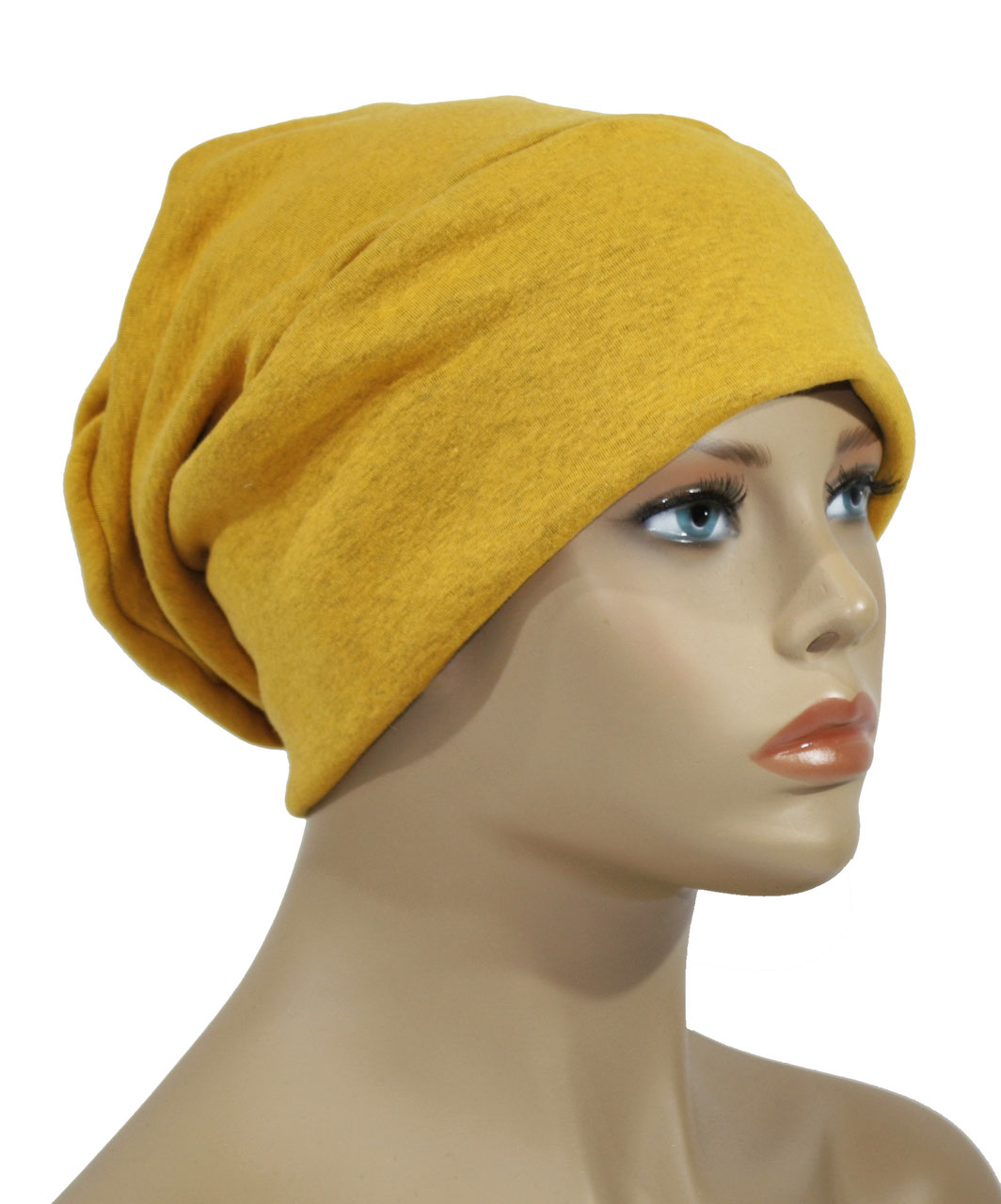 Beanie Mütze Damen - Beanie Winter Mütze gelb - Mode Atelier klennes