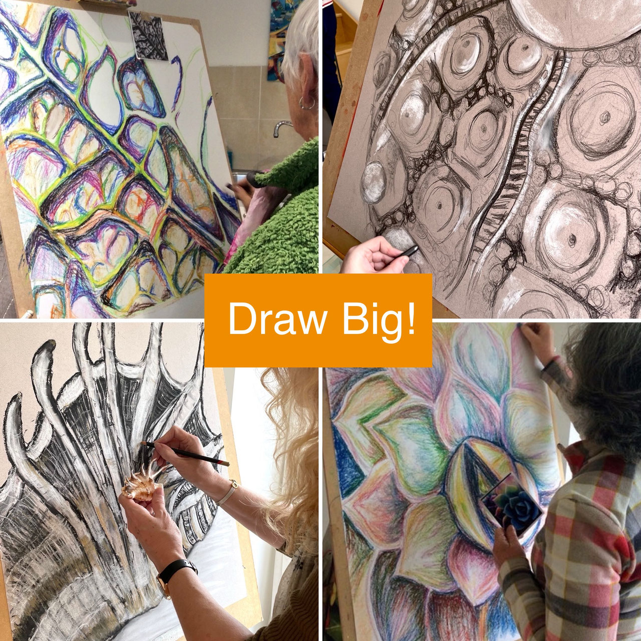 how to draw on big canvas