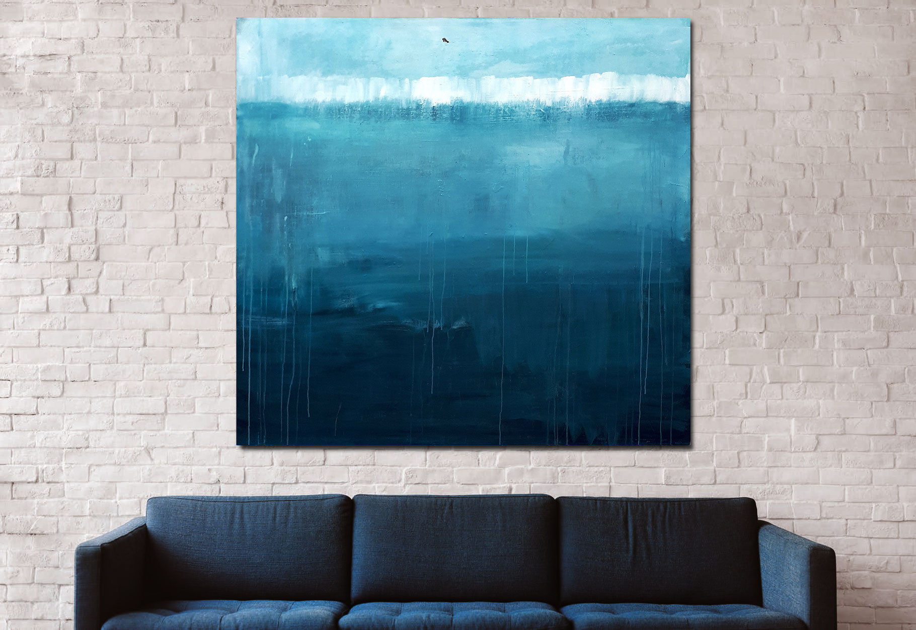 blaues großes Bild 170 x 170 cm - Conny Wachsmann - Moderne abstrakte ...