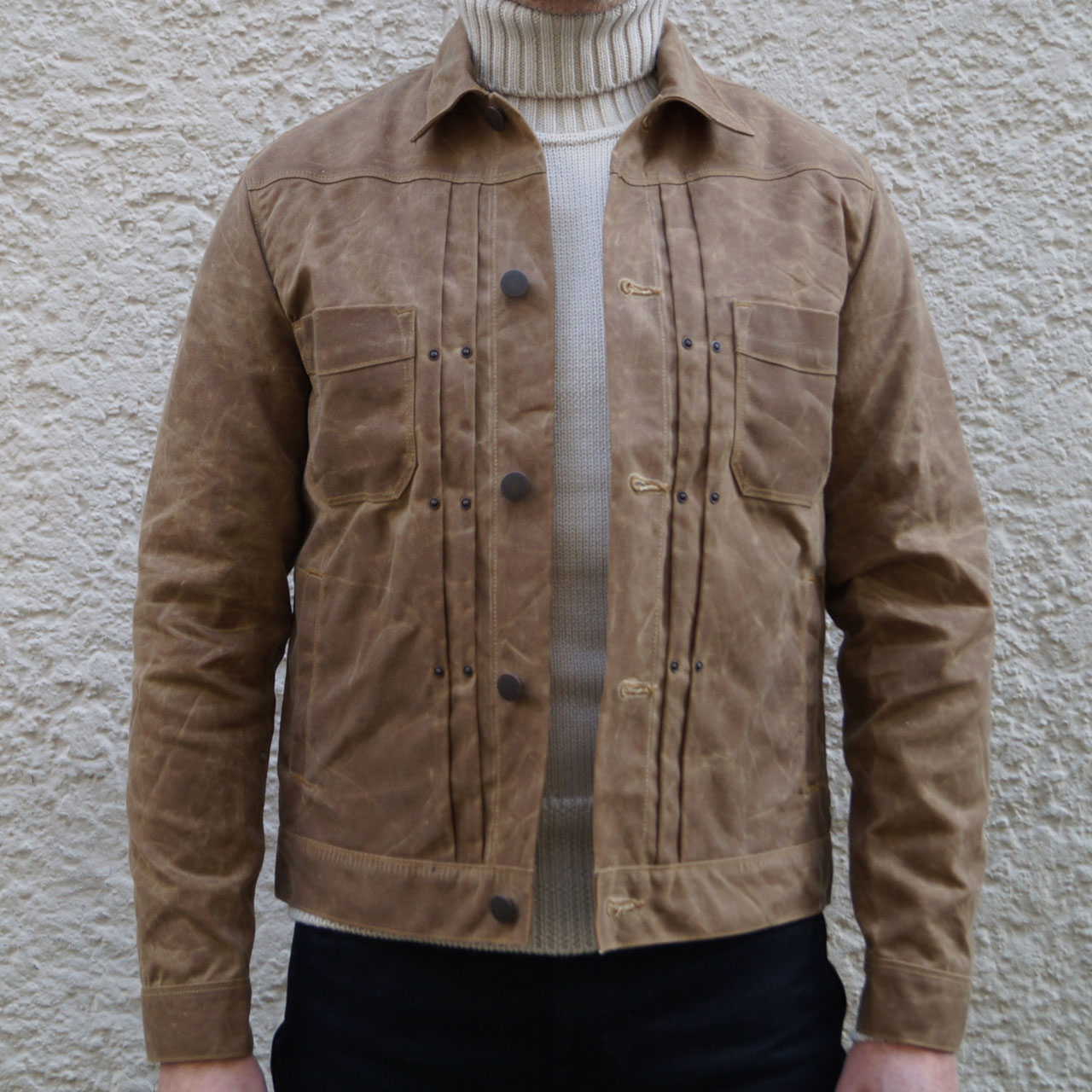 FREENOTE RIDERS JACKET WAXED CANVAS RUST - Lederladen Ulm