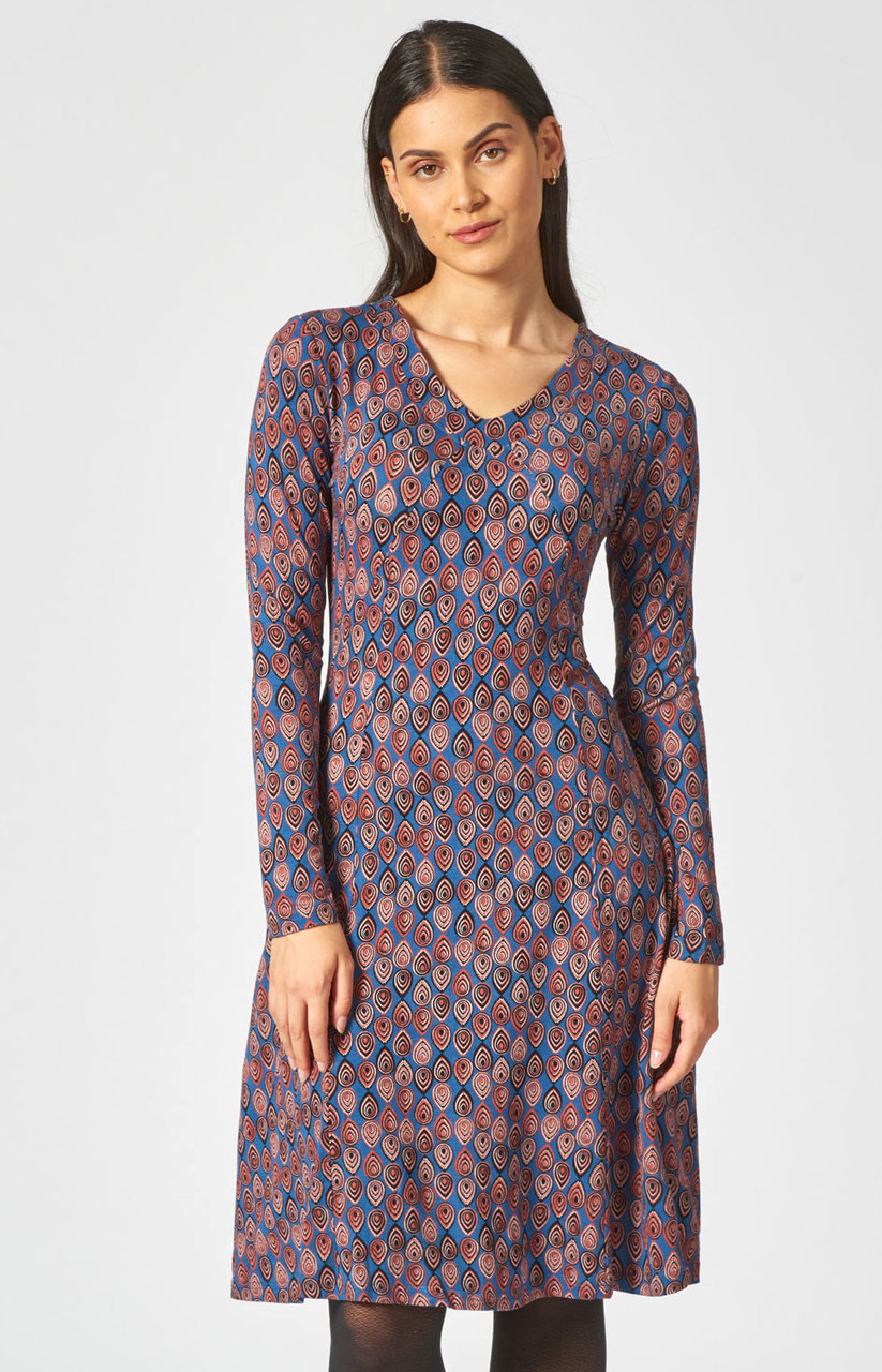 EcoVero Kleid - Tangram peacock - Öko-Mode online - Mandala-Kleidung ...