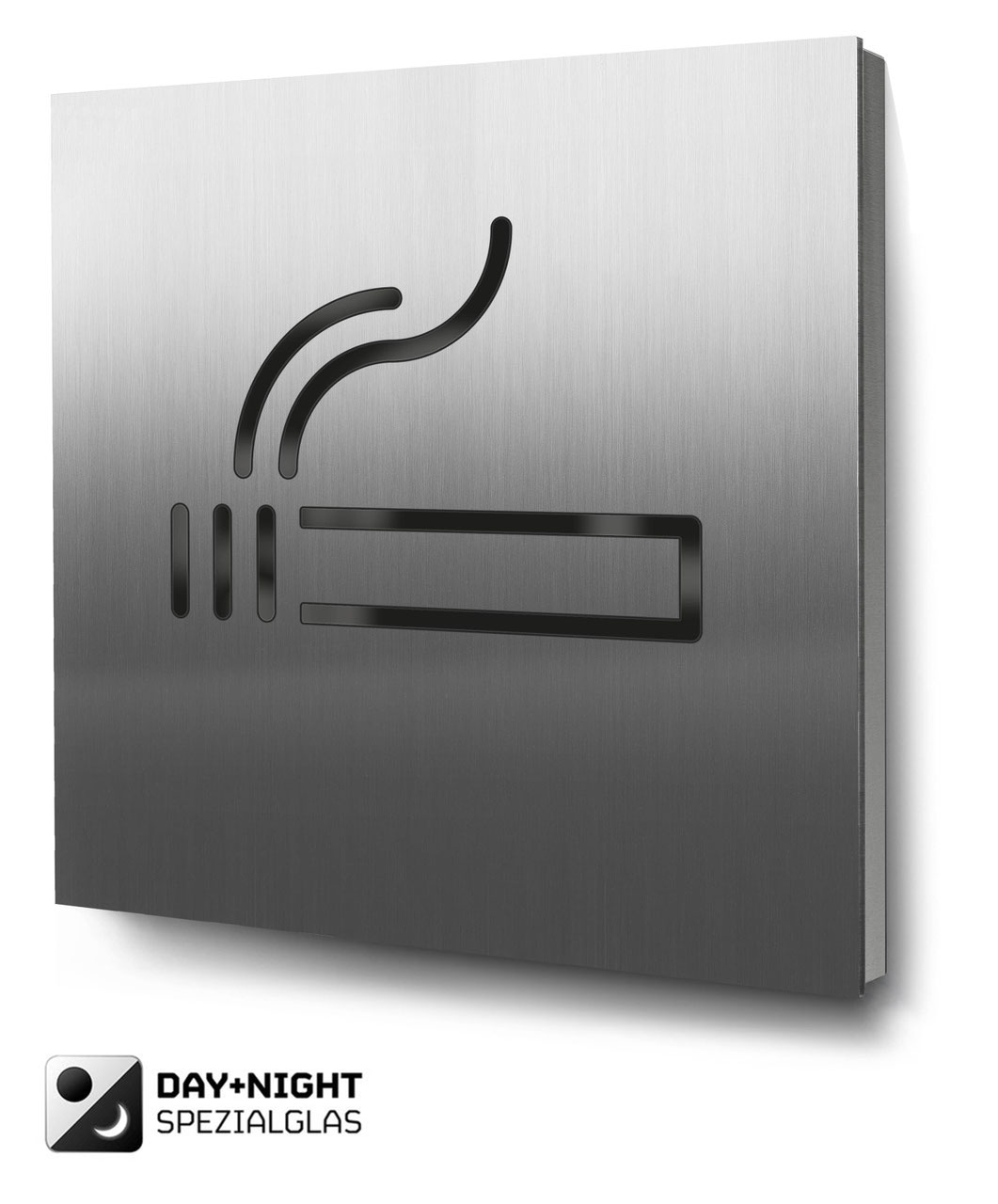 Piktogramm-Schild Raucherbereich in Edelstahl und Aluminium ...