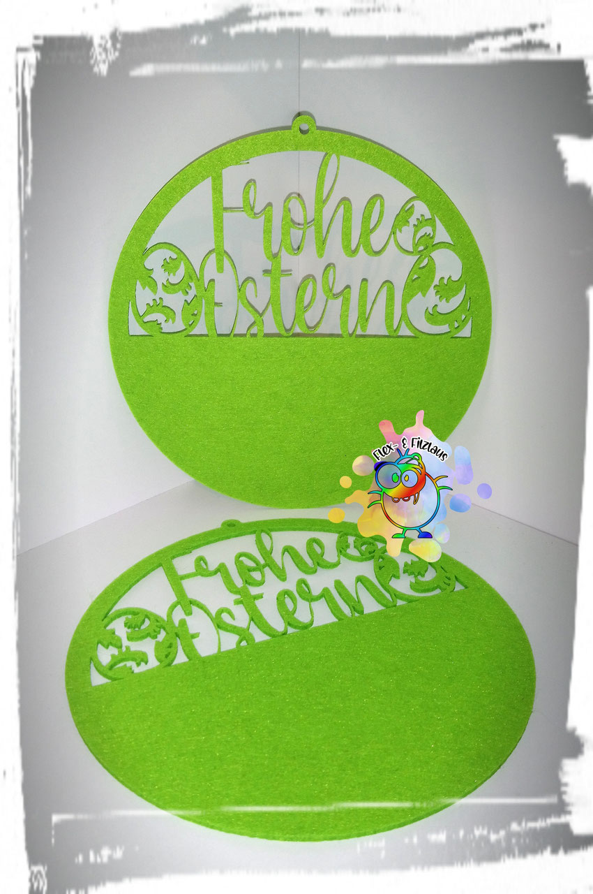 2 Stk. Türschild Frohe Ostern - Filzrohlinge aus Österreich