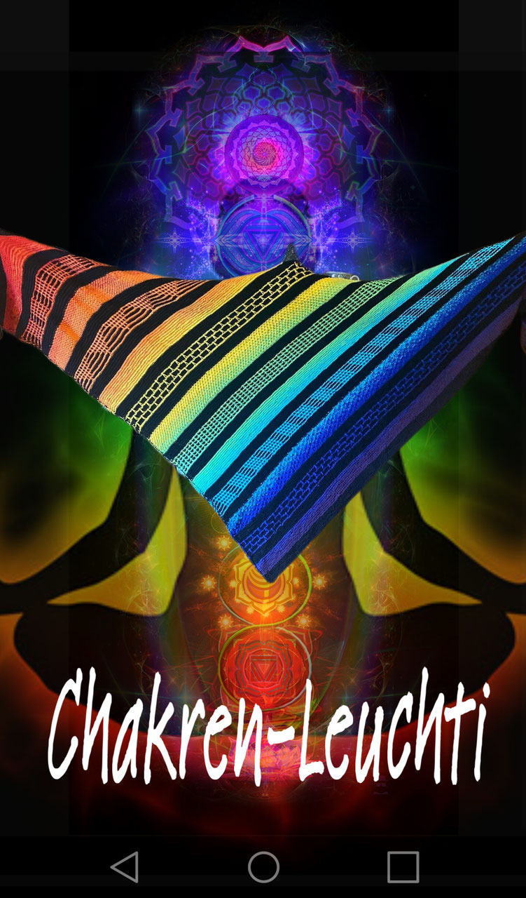 Chakren-Leuchti: Strickset Leuchtturm-Tuch XXL - Wollium