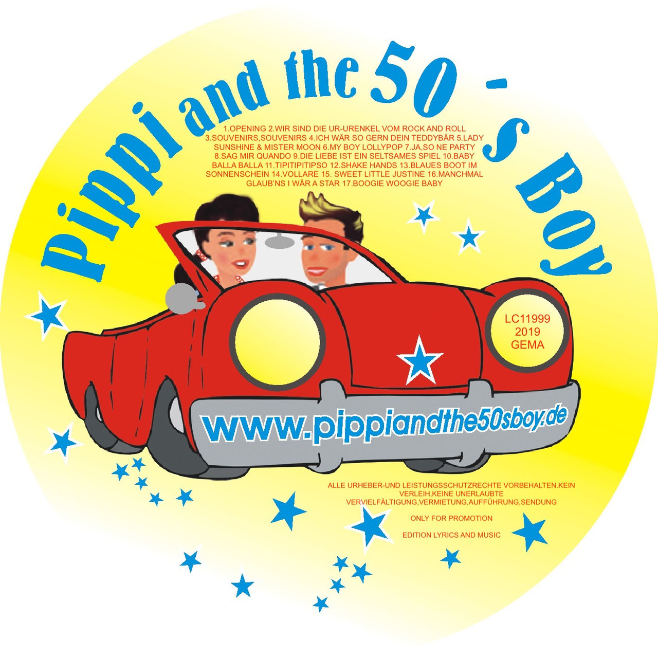 Pippi and the 50's Boy Promo- CD - pippiandthe50sboys Webseite!