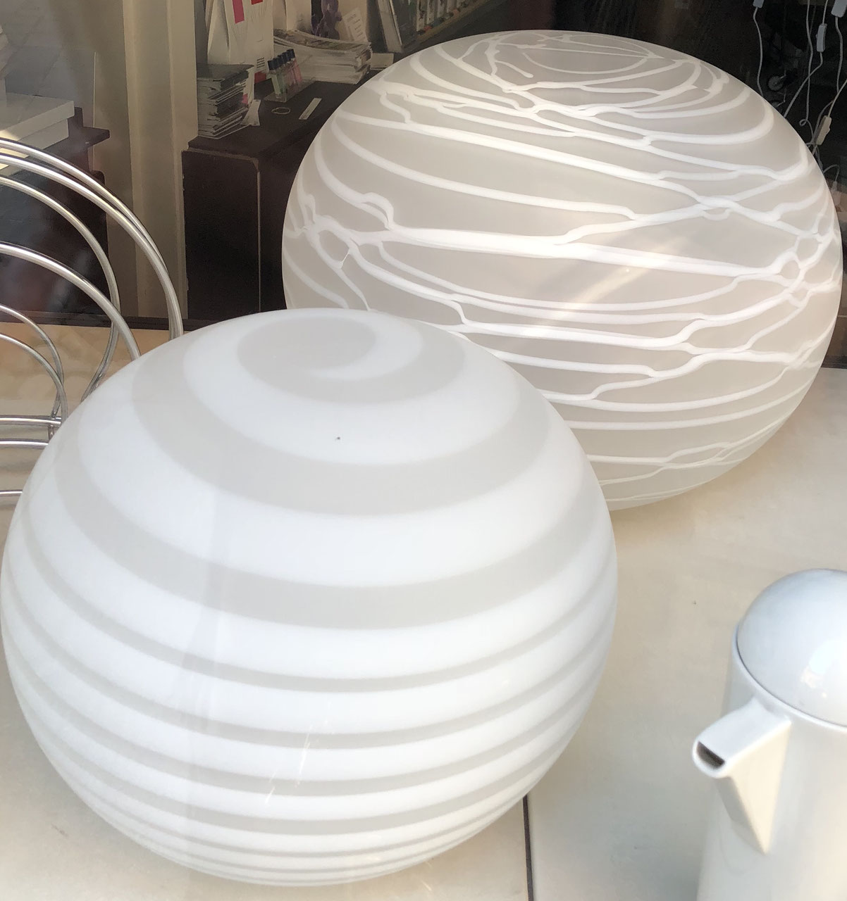 Lamp, in Murano glass, white milk color - Spare parts for chandeliers ...