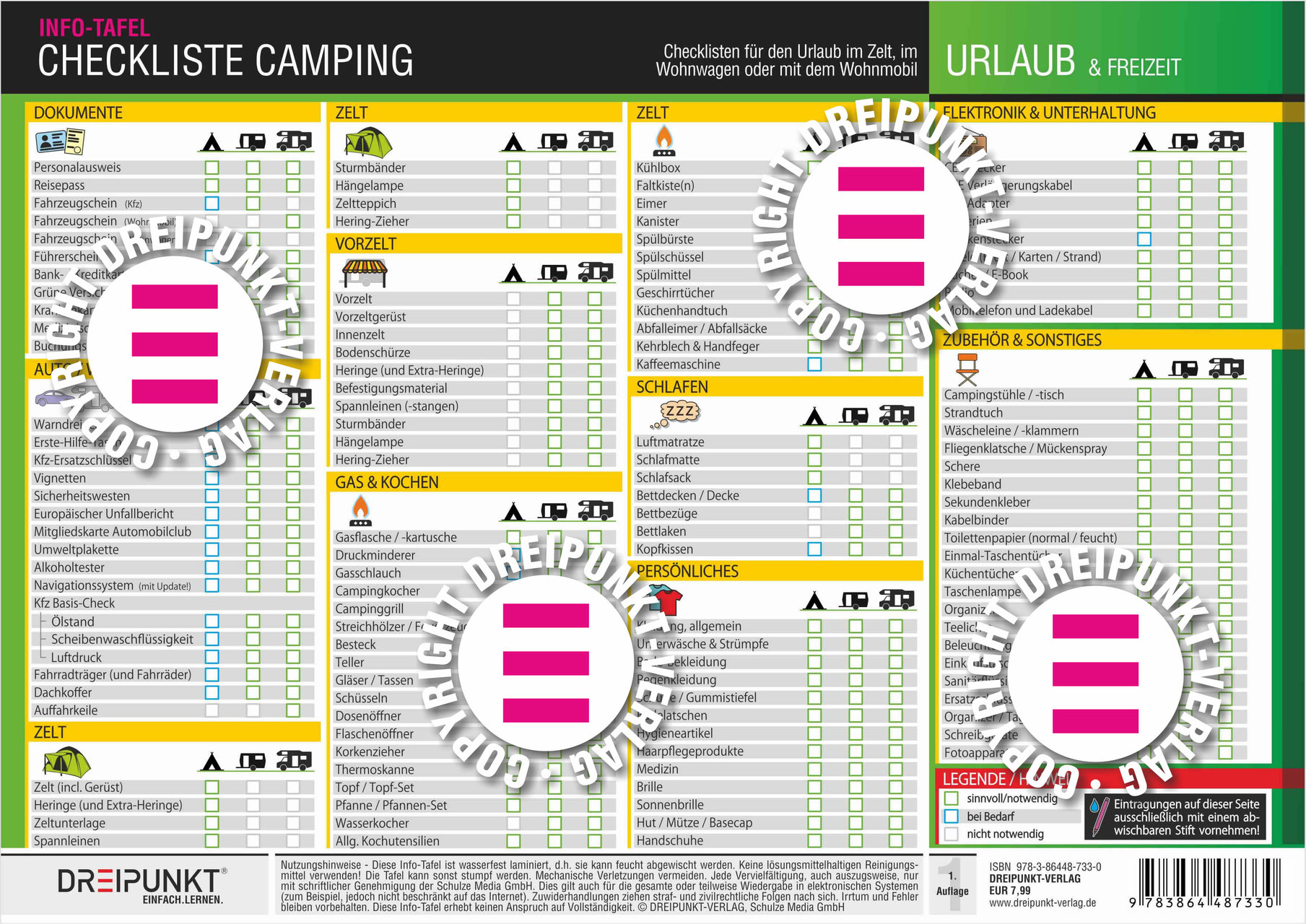 Checkliste Camping - DREIPUNKT®