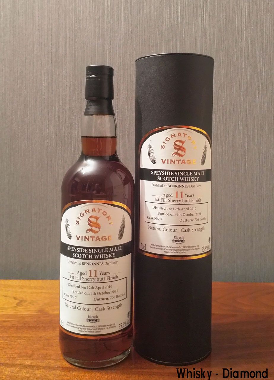 Benrinnes 11 Jahre 2010/2021 First Fill Sherry Butt Finish #7 Signatory ...