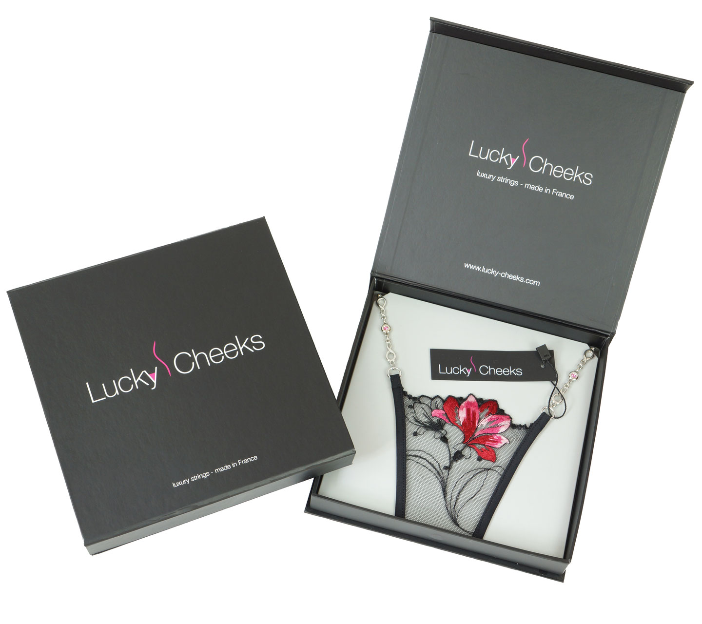 Lucky Cheeks Luxus String Red Flower - luxusstring.de