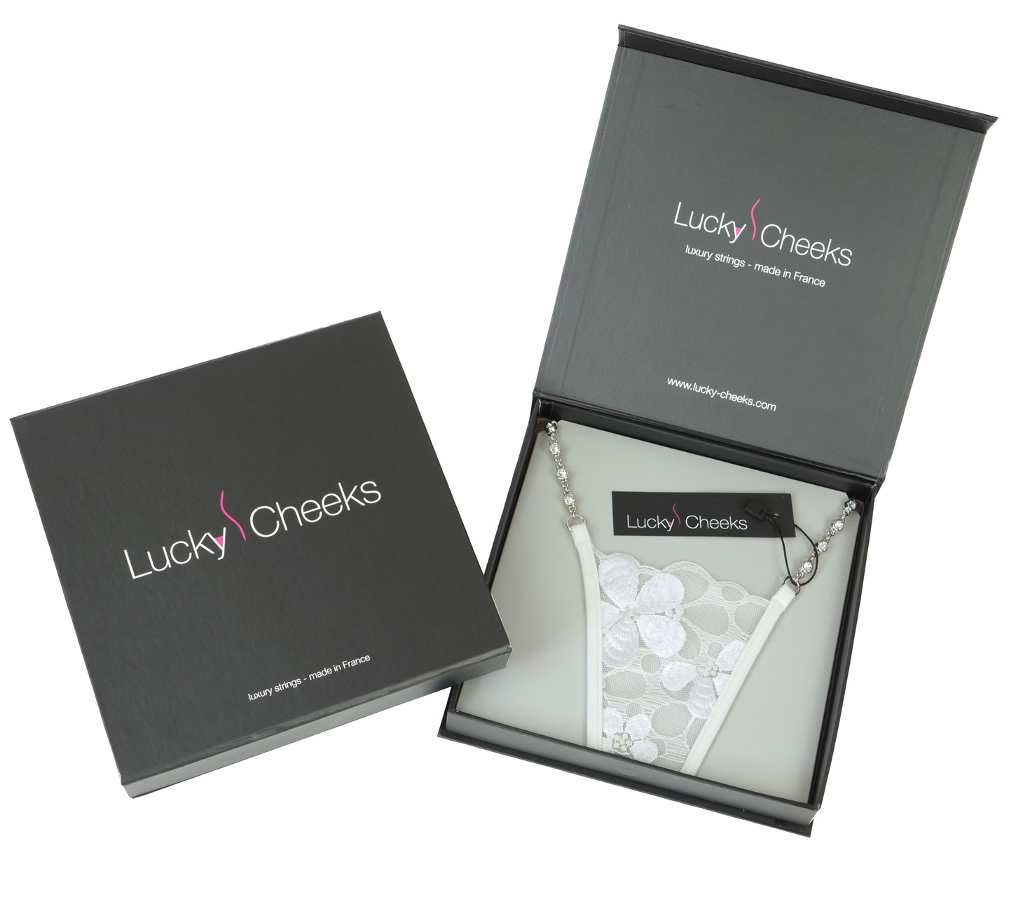 Lucky Cheeks Luxus String Ivory Pearl - luxusstring.de