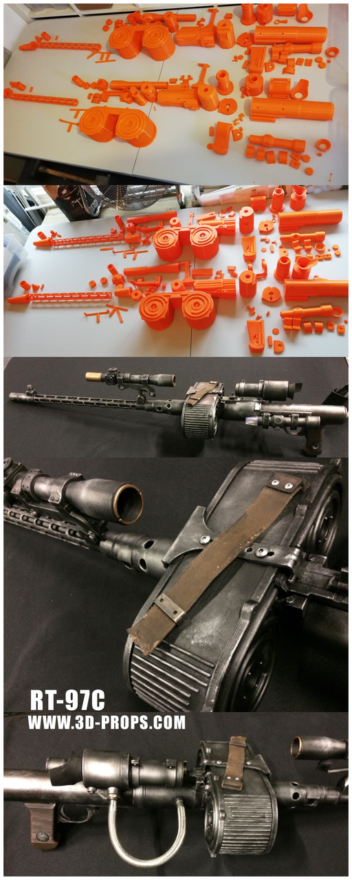 RT-97C HEAVY BLASTER RIFLE - 3D FILES - 3D-PROPS Blasters for display ...