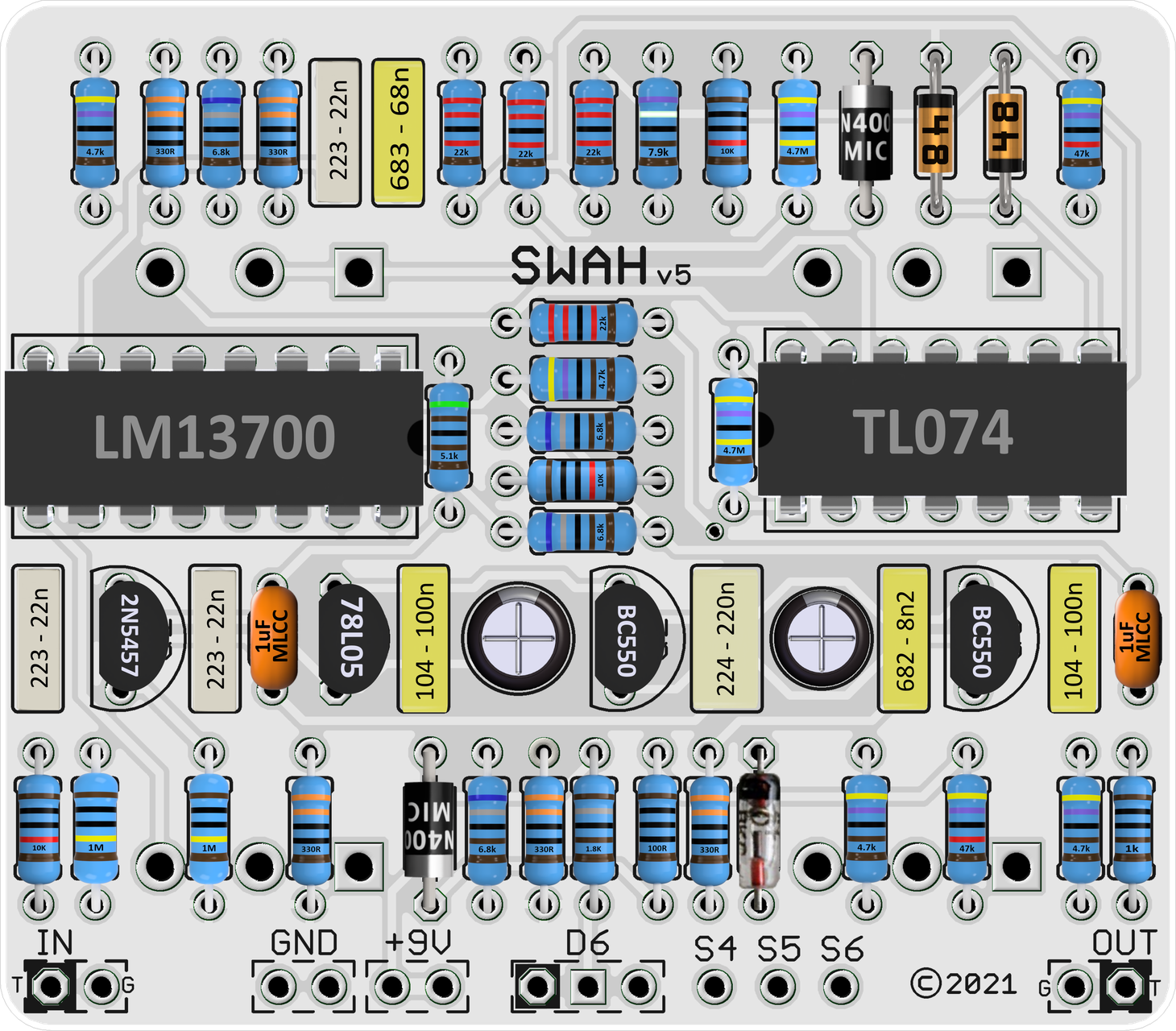 SWAH Kit - Top Quality DIY Guitar Pedal Kits