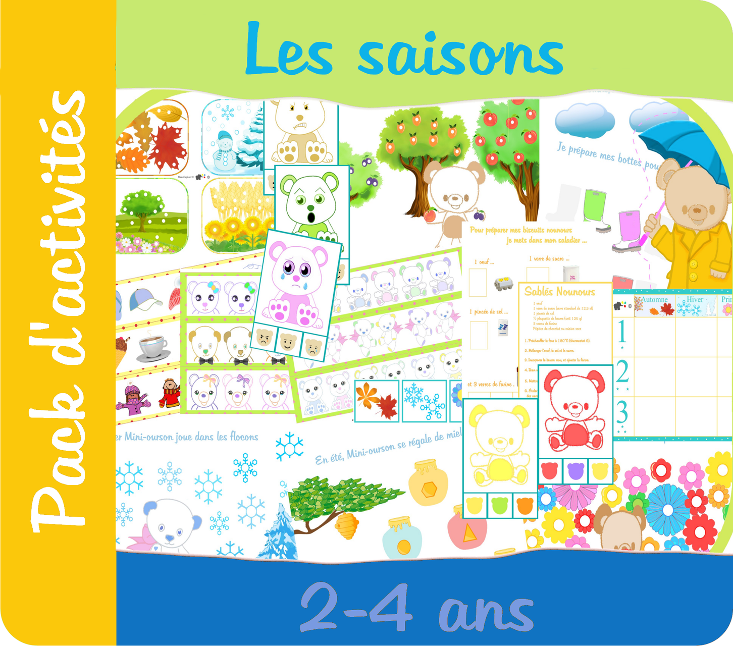 Pack d'activités - Les saisons - Mam's Elephant ! | Box activités 2-6 ans