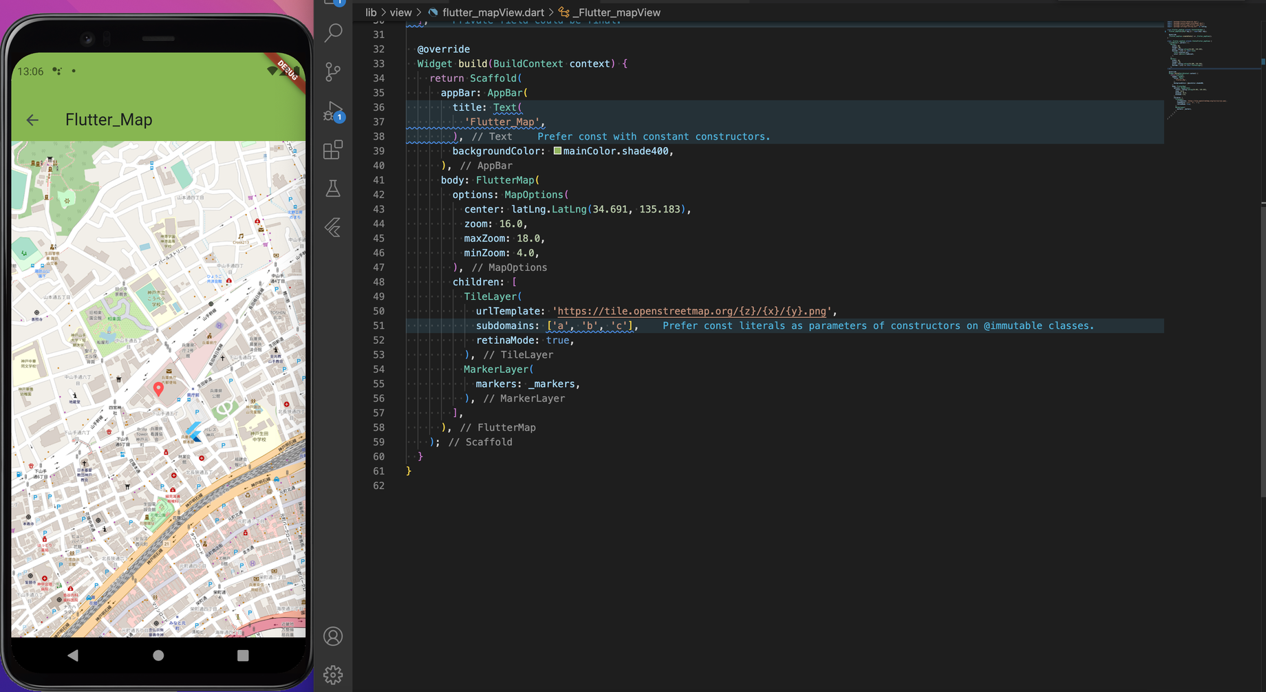 flutter_map - 110chan-profile ページ！