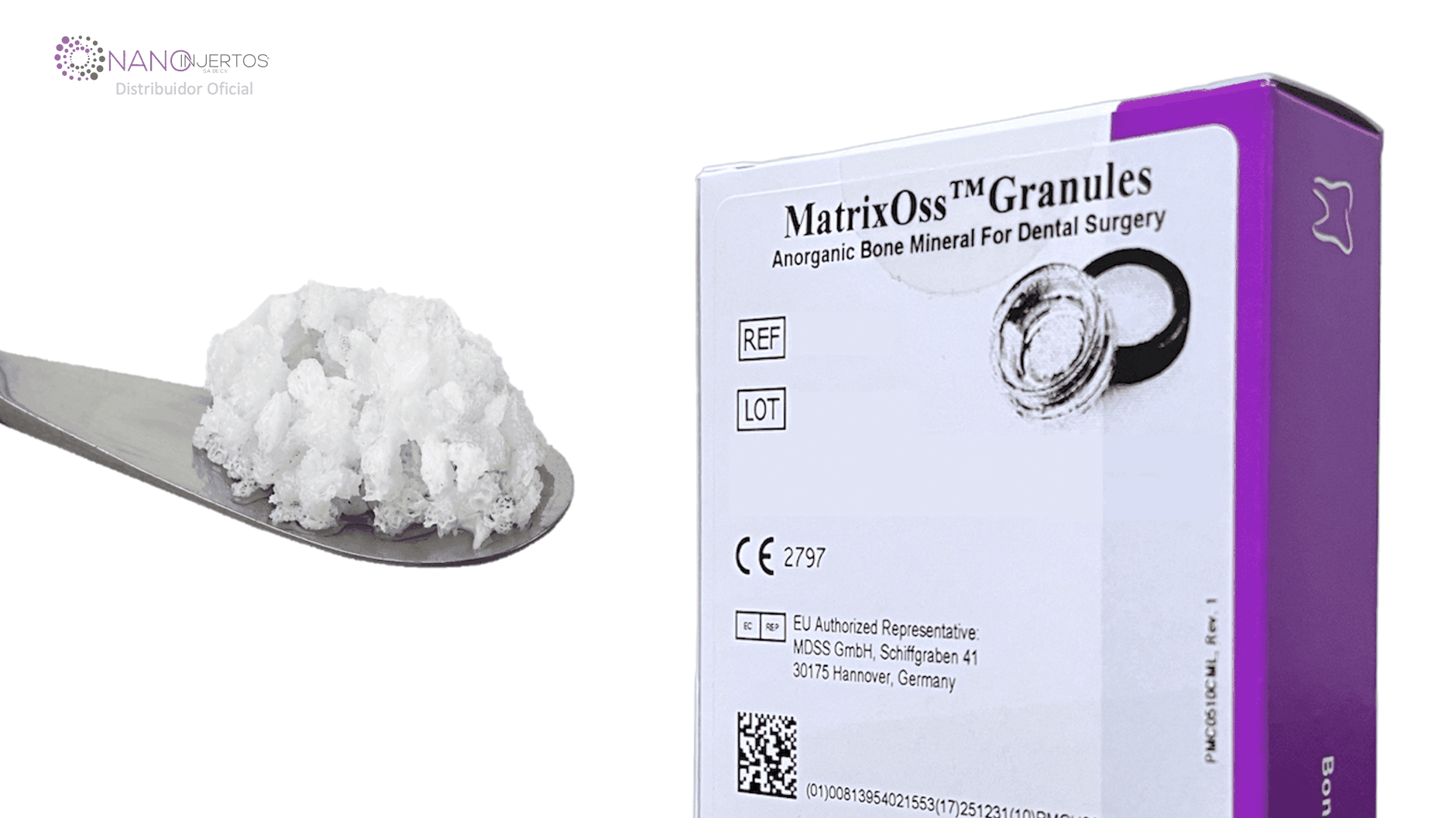 Xenoinjerto Dental MatrixOss (250-1000 micras) - Nano Injertos®