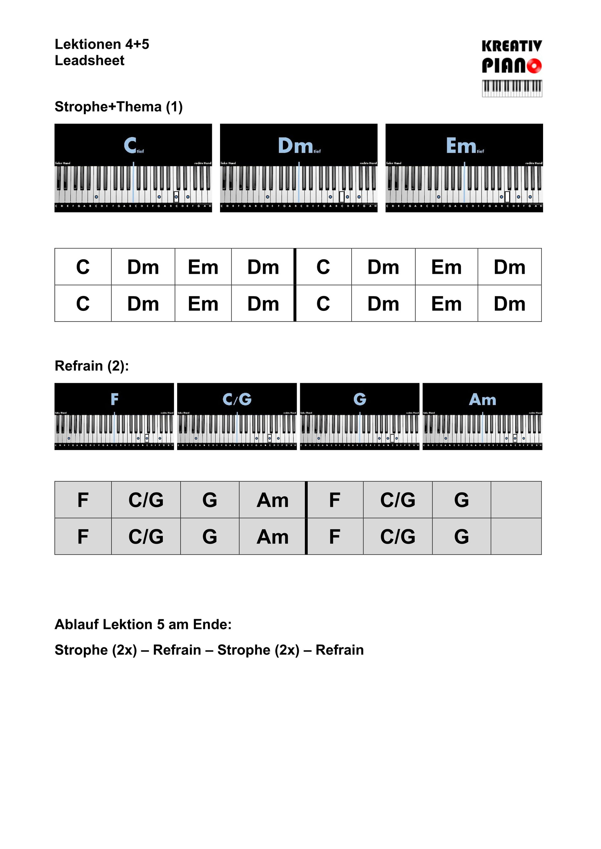 Lektion 5 - kreativpianos Webseite! Lektion 5 - kreativpianos Webseite!