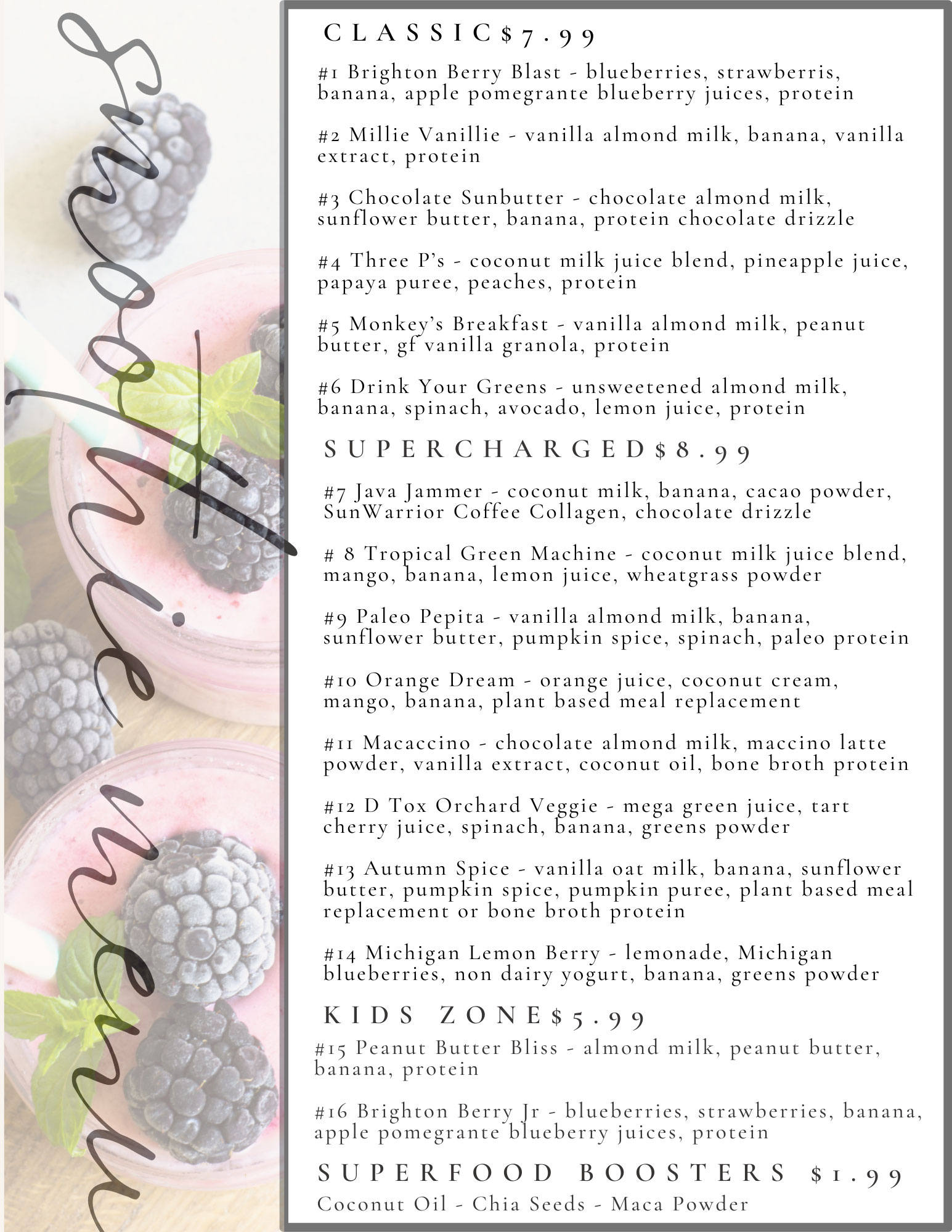 Organic Smoothies & Sports Nutrition Brighton MI | Natural View Market ...