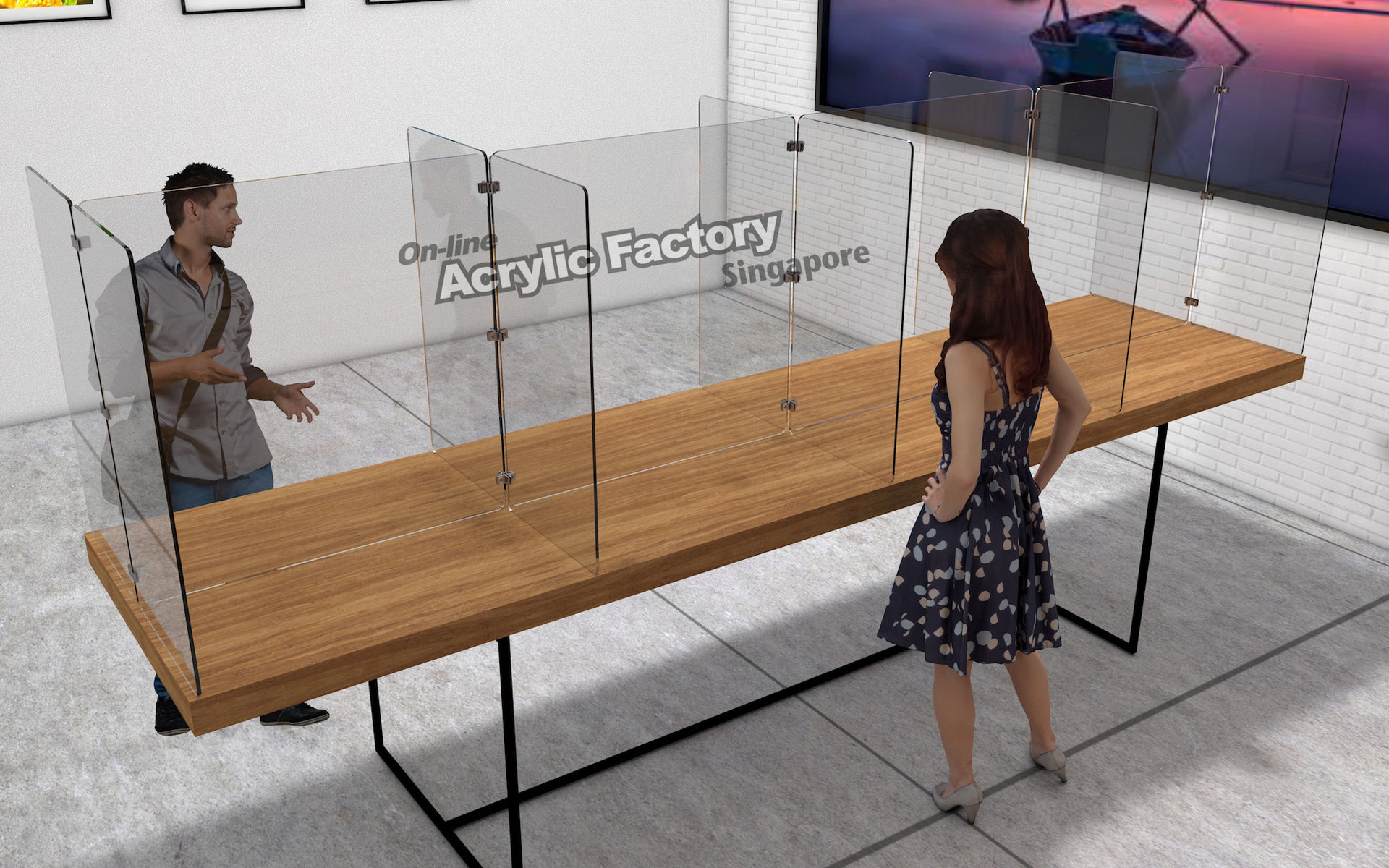 Acrylic Shield TYPE 10 - Acrylic display design production Singapore