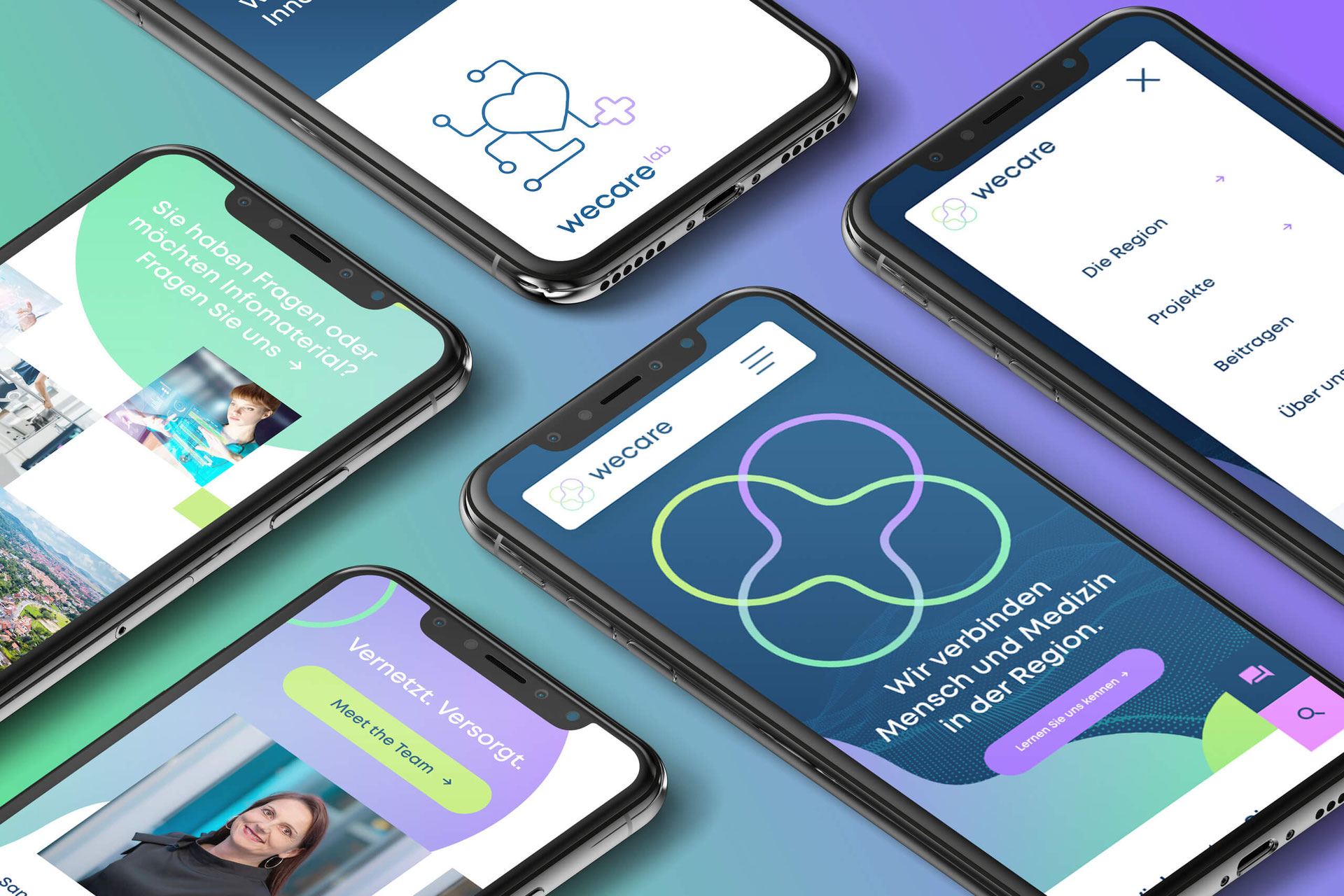 Corporate Rebranding für Health Tech wecare - georgi.design