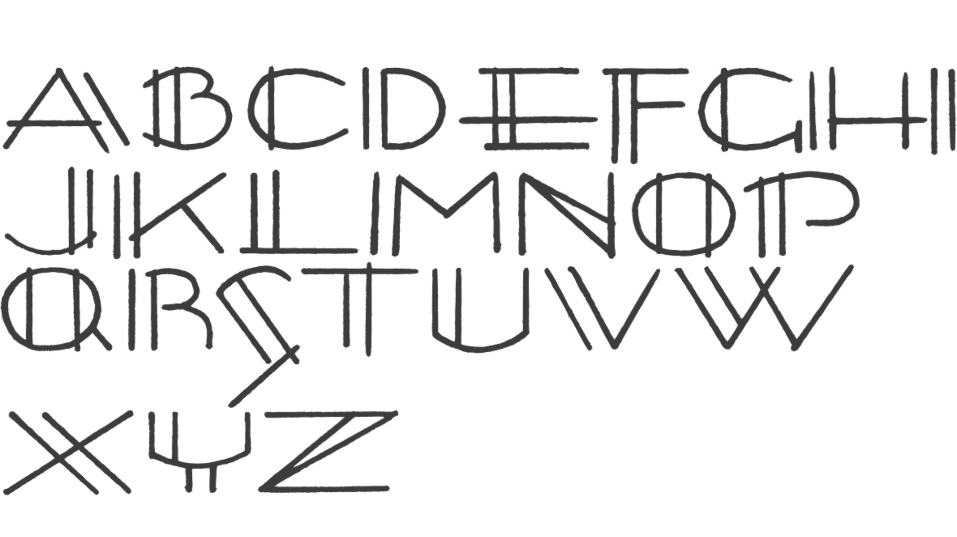 Simple Lettering Styles Alphabet