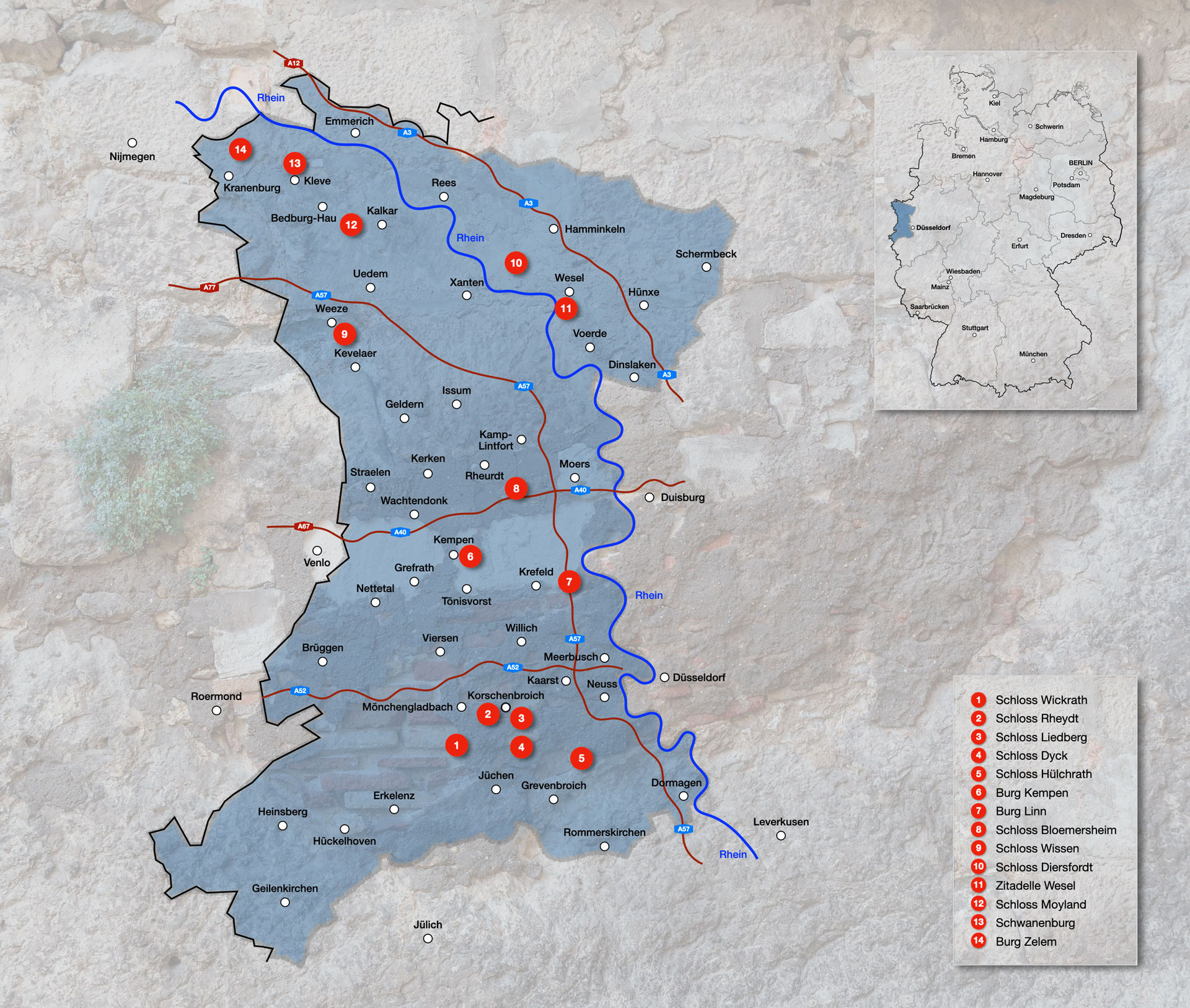 Burgen und Schlösser am Niederrhein - Der Landgraph