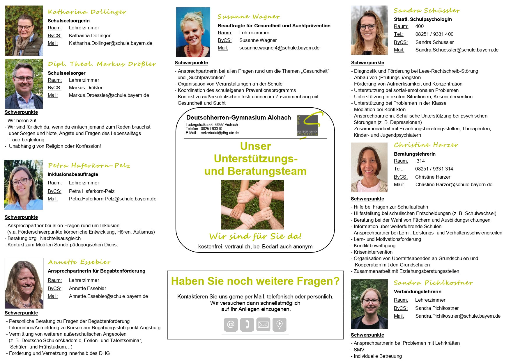 Beratung - DHG - Deutschherren-Gymnasium Aichach