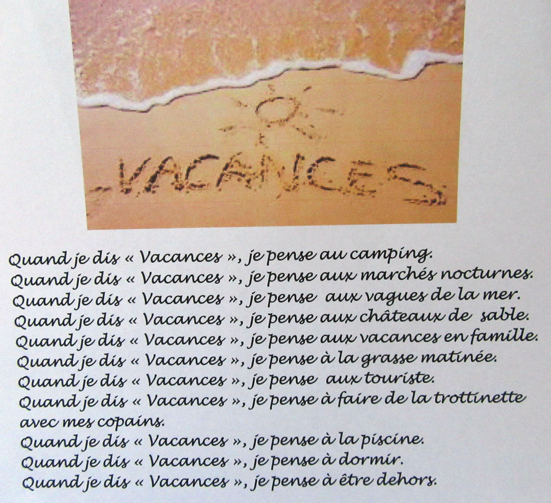 Quand je dis "Vacances".... - Blog de la classe ULIS du collège Le Cleu ...