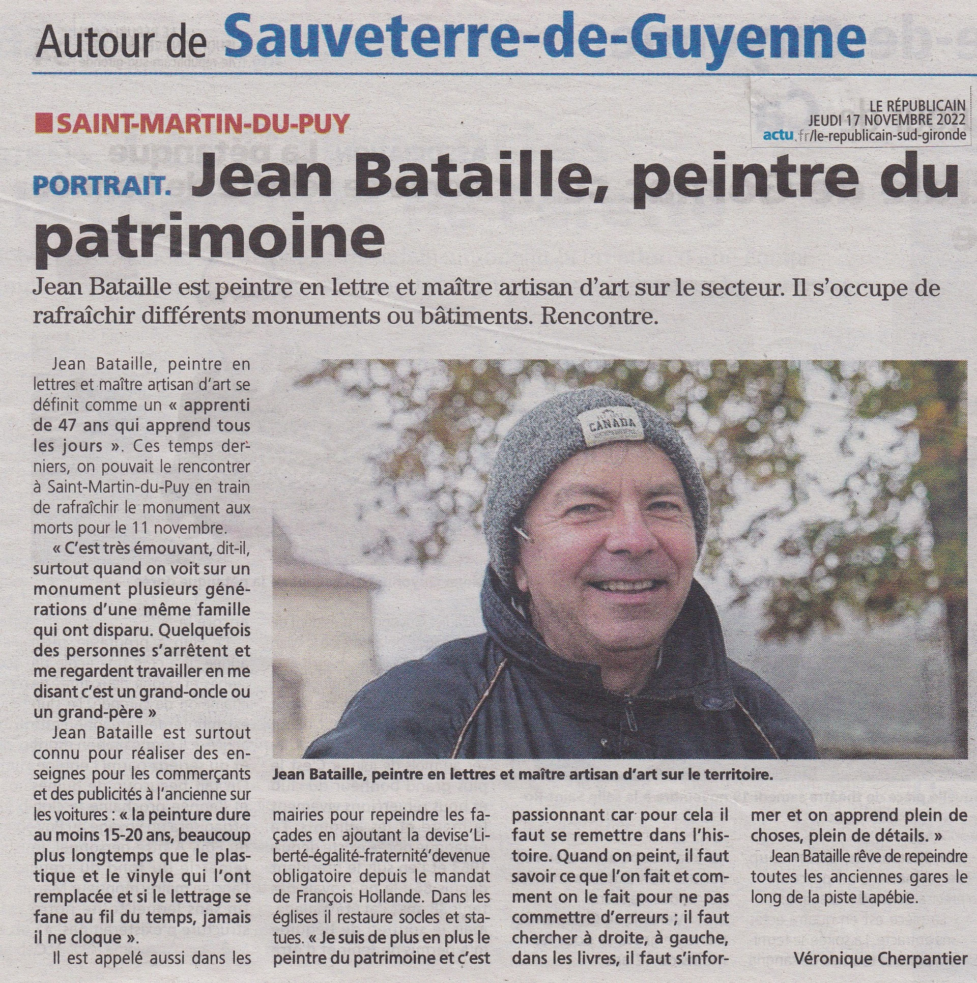 Le Republicain - Jean Bataille Peintre en Lettres