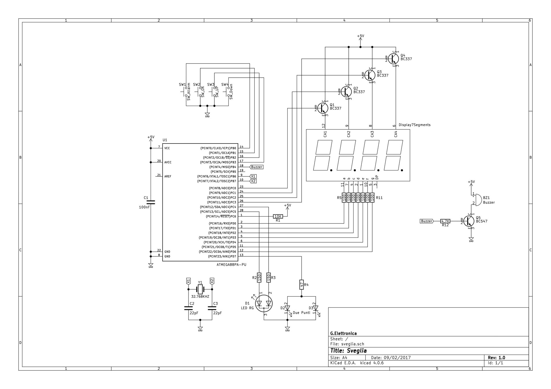 Realizziamo una sveglia con un atmega88 - Benvenuti su gelettronica!