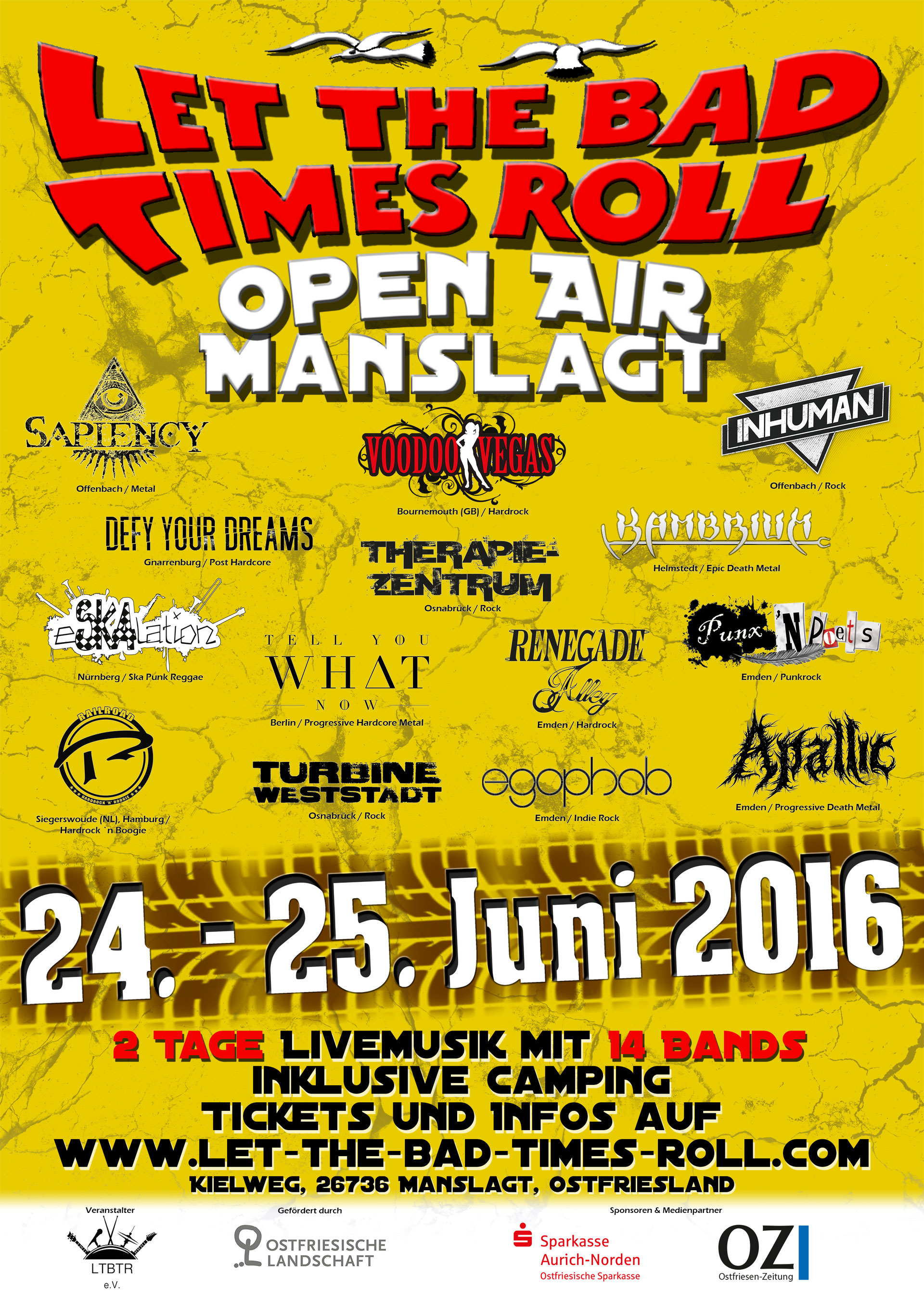 Line-Up 2016 - LTBTR - Open Air Rockfestival