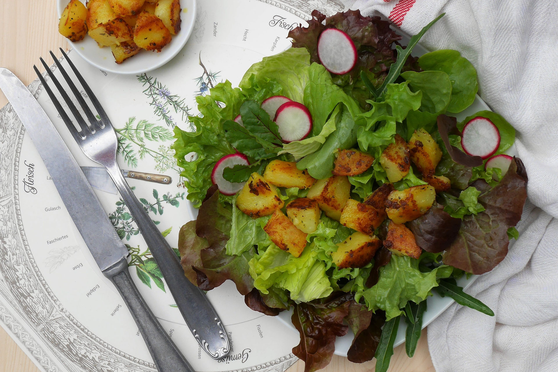 Kartoffel-Blattsalat - food-stories/ein vegetarischer Foodblog