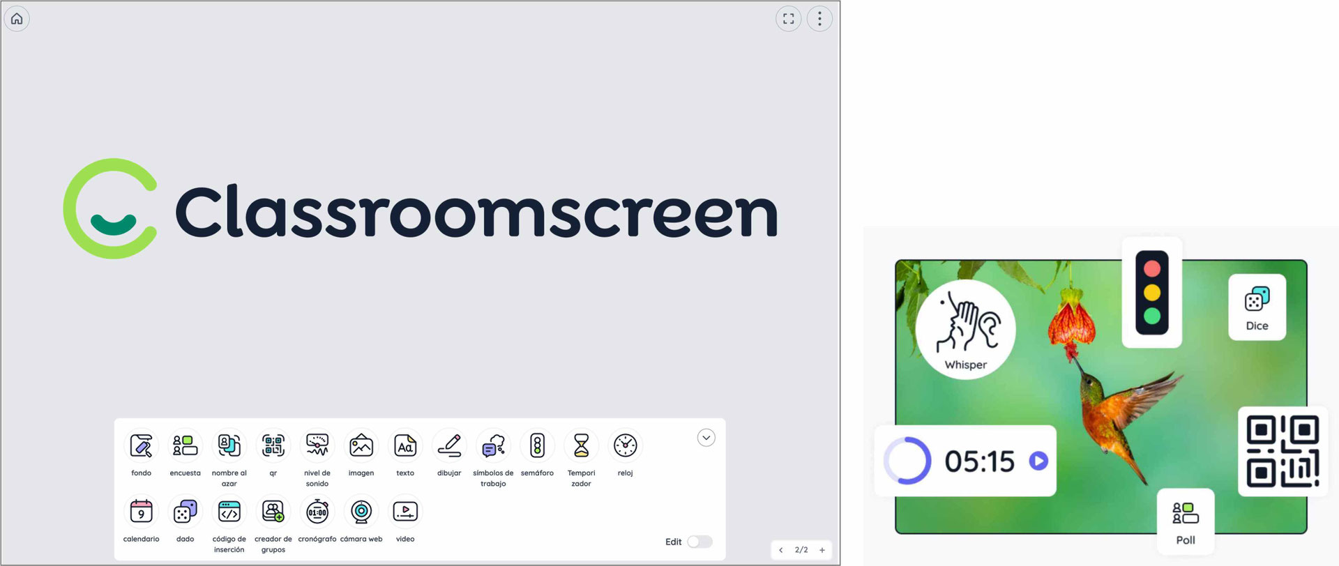 Pizarra Interactiva Classroomscreen - Recursos por un tubo