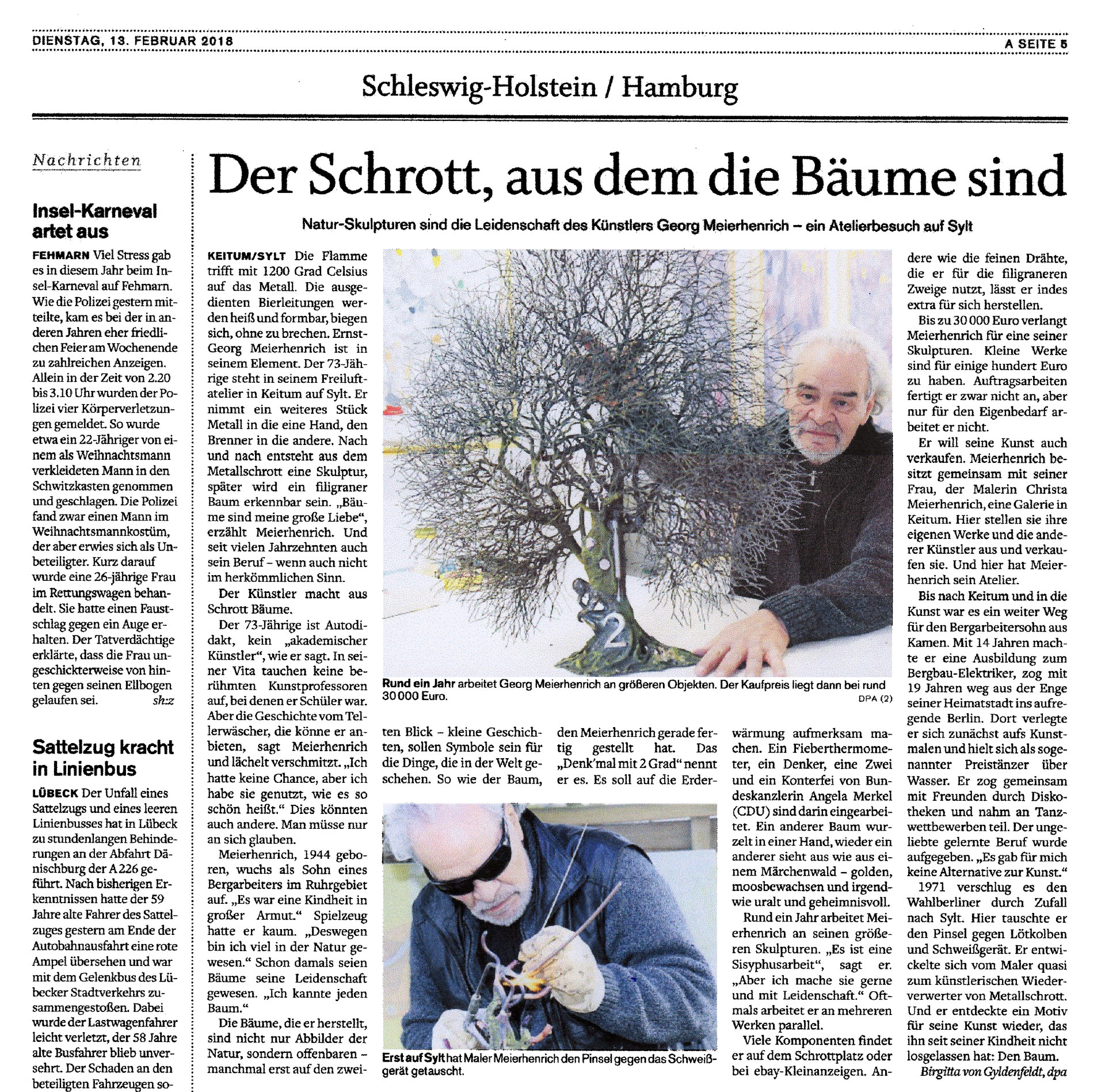 SHZ Schleswig-Holsteinischer Zeitungsverlag - georgs-galeries Webseite!