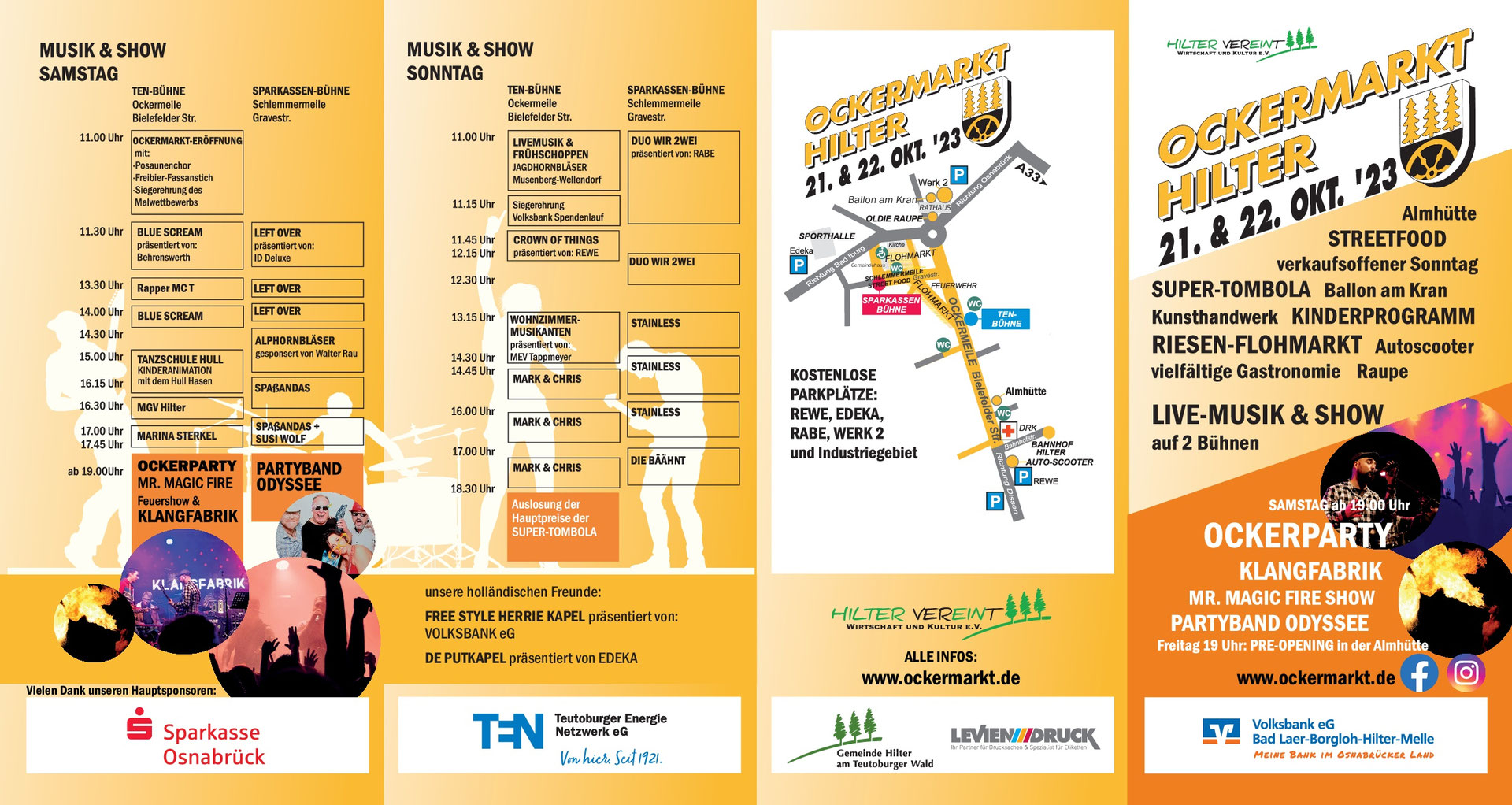 Plakat & Flyer 2023 - Hilter Vereint e.V. OCKERMARKT HILTER