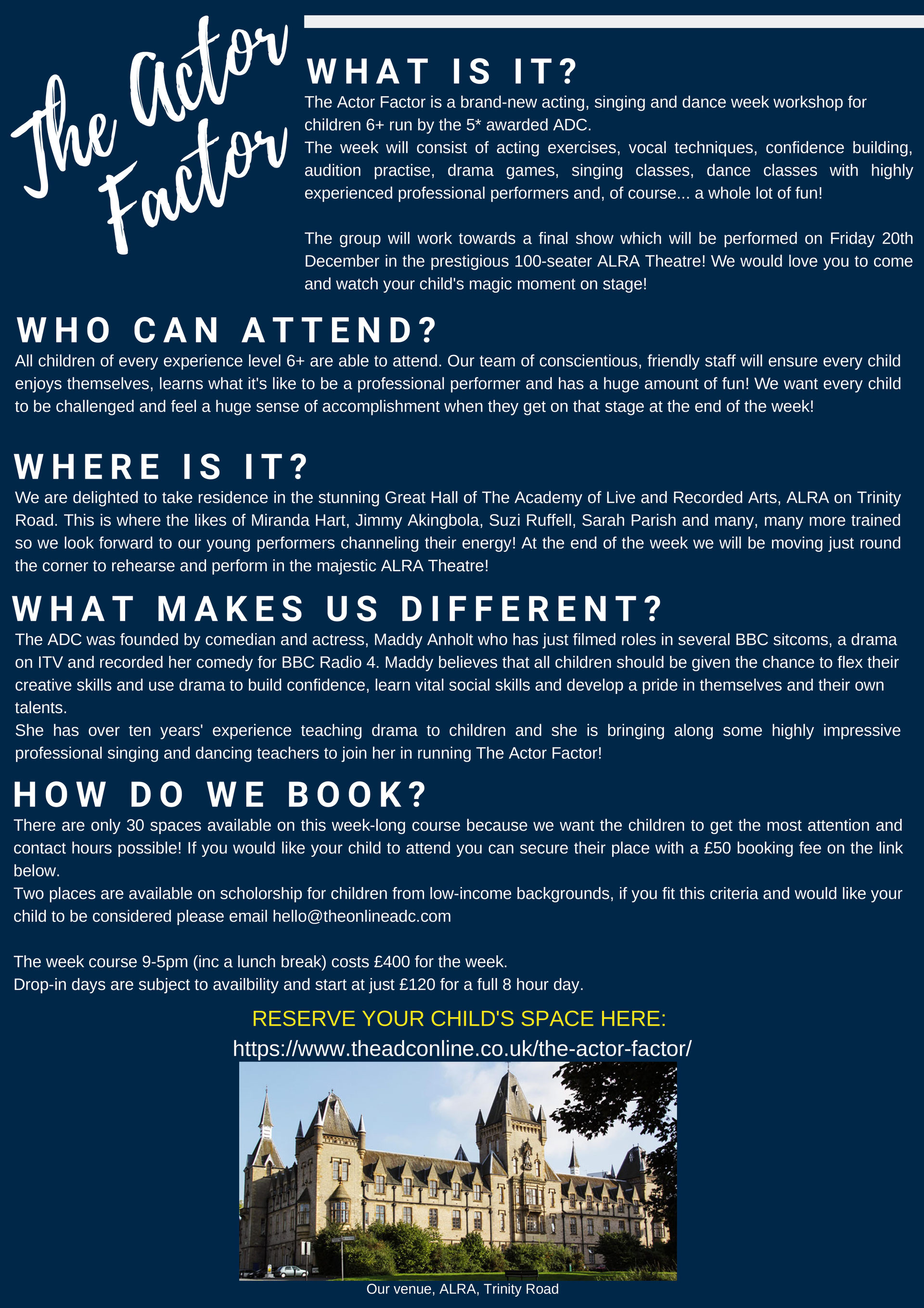 The Actor Factor - The ADC - Exclusive industry masterclasses and ...