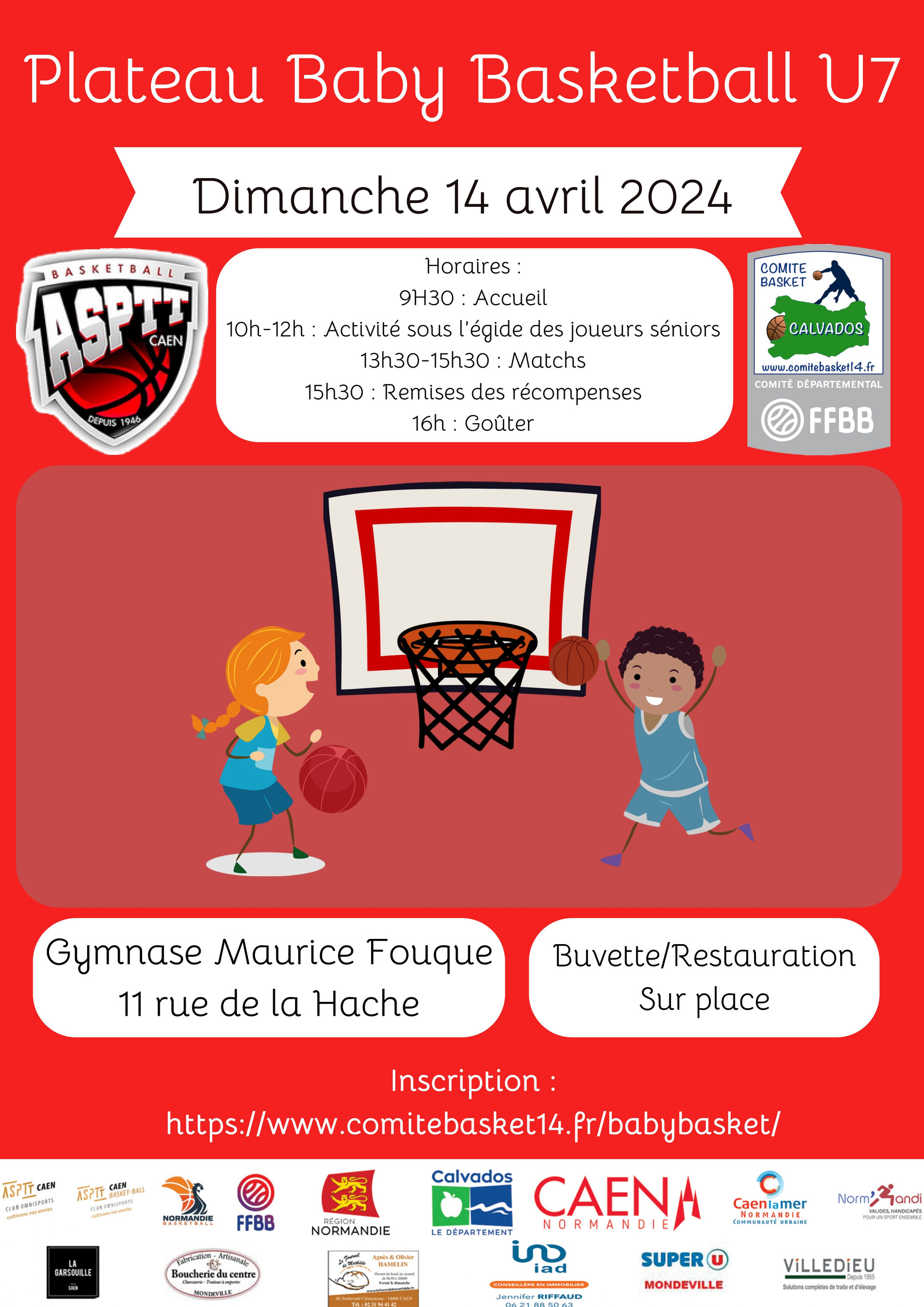 ASPTT - plateau U7 le 14 avril 2024 - Comité Calvados Basketball