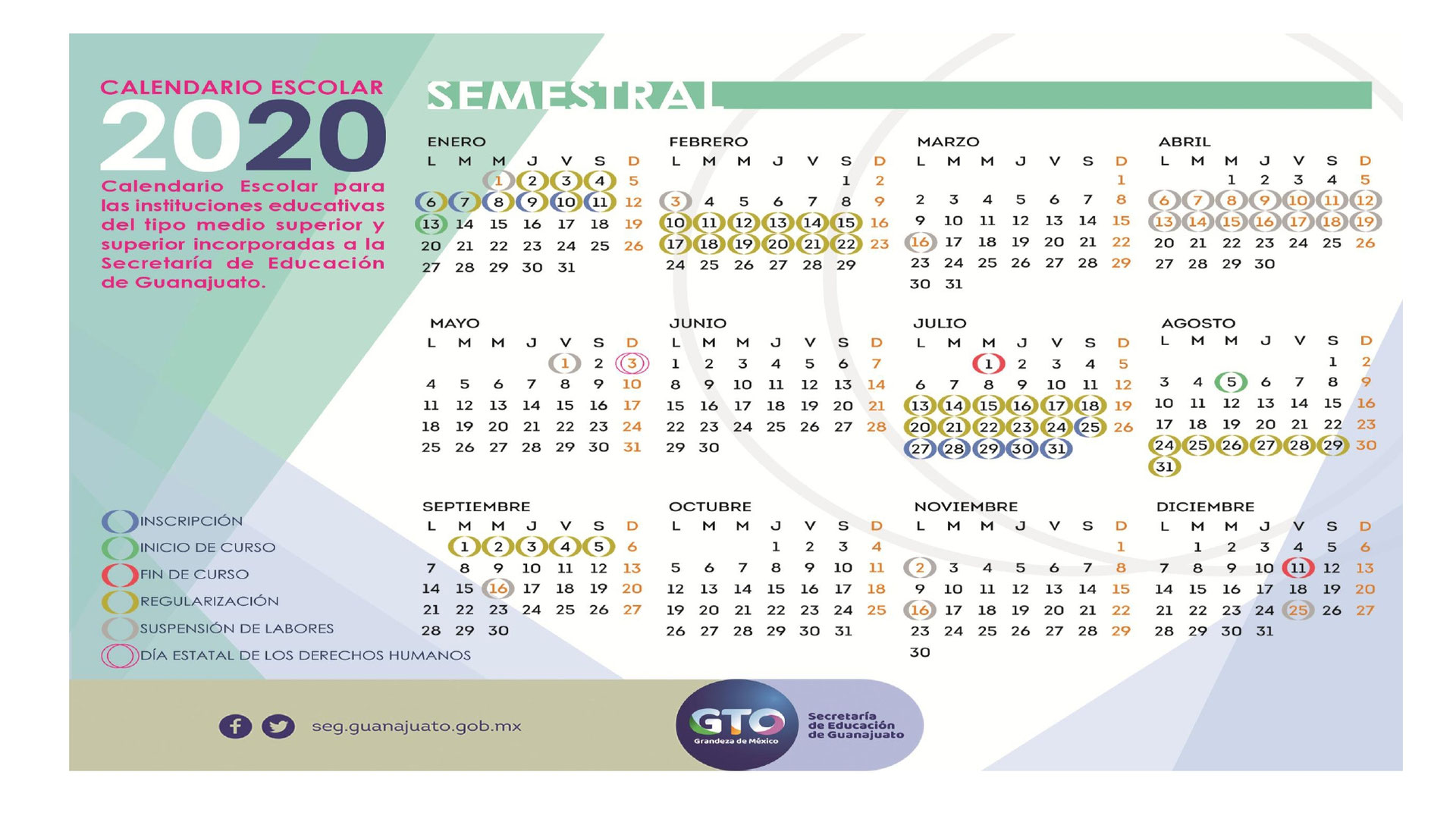 CALENDARIO-2020 - Página web de upn111gto