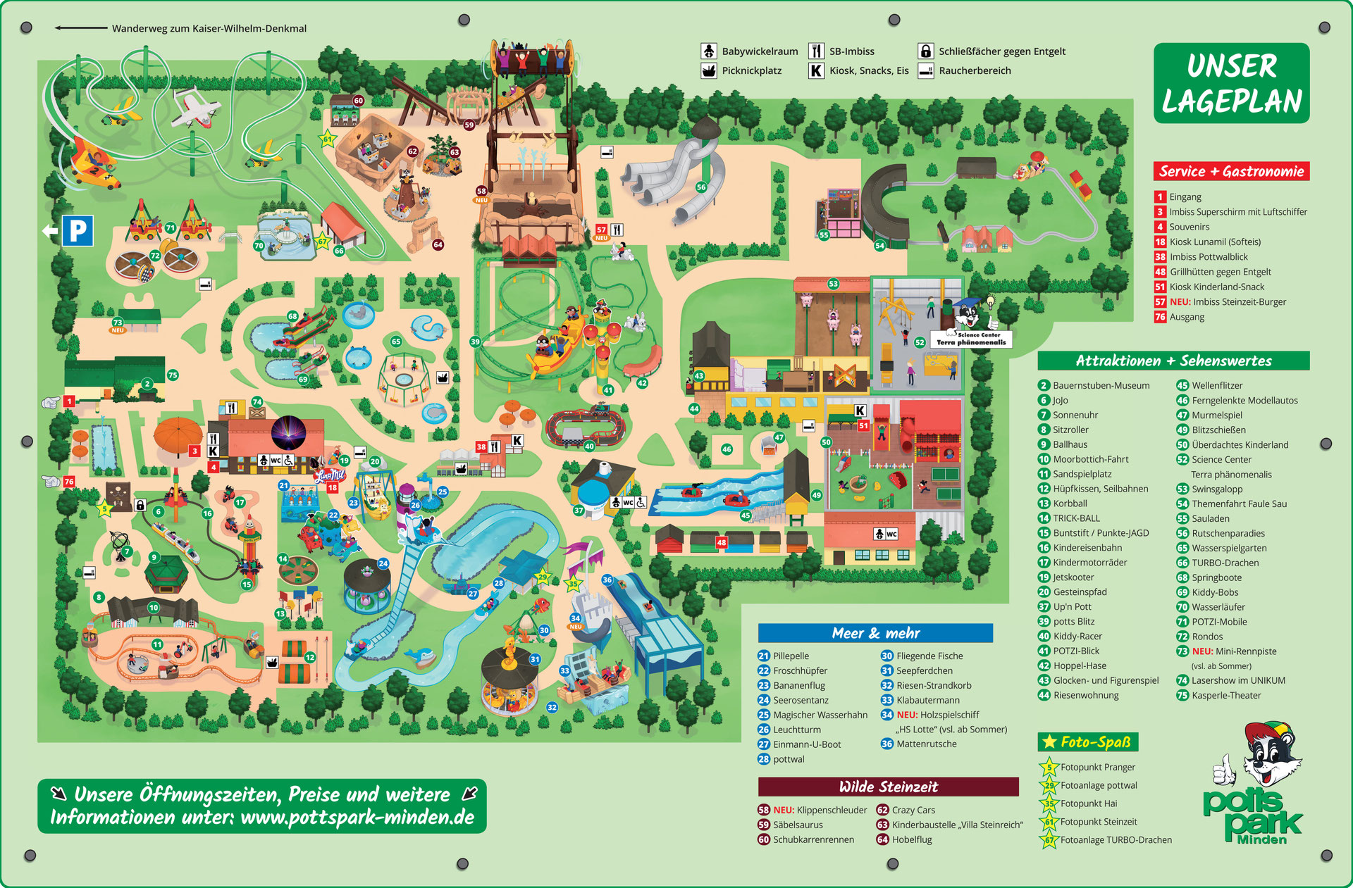 Park Plan - potts park - PARKWELT.INFO Dein Freizeit- & Infomagazin