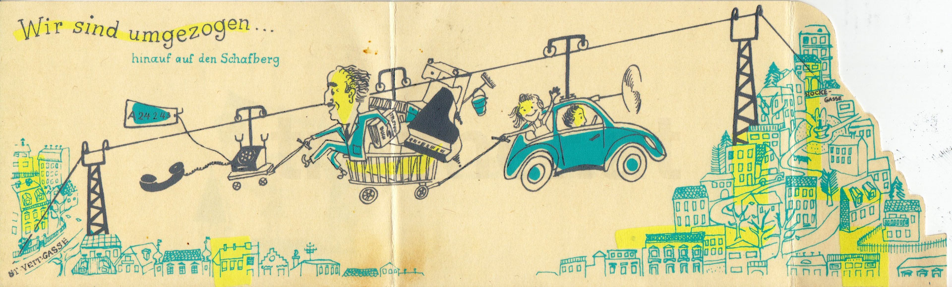 Umzugskarte: Wir sind umgezogen - Sammlung Traimer - Vintage Poster Art ...