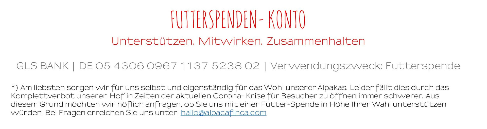 FUTTERSPENDE - Die Alpakaflüsterin | Alpaca Finca im Spreewald | Alpaka ...