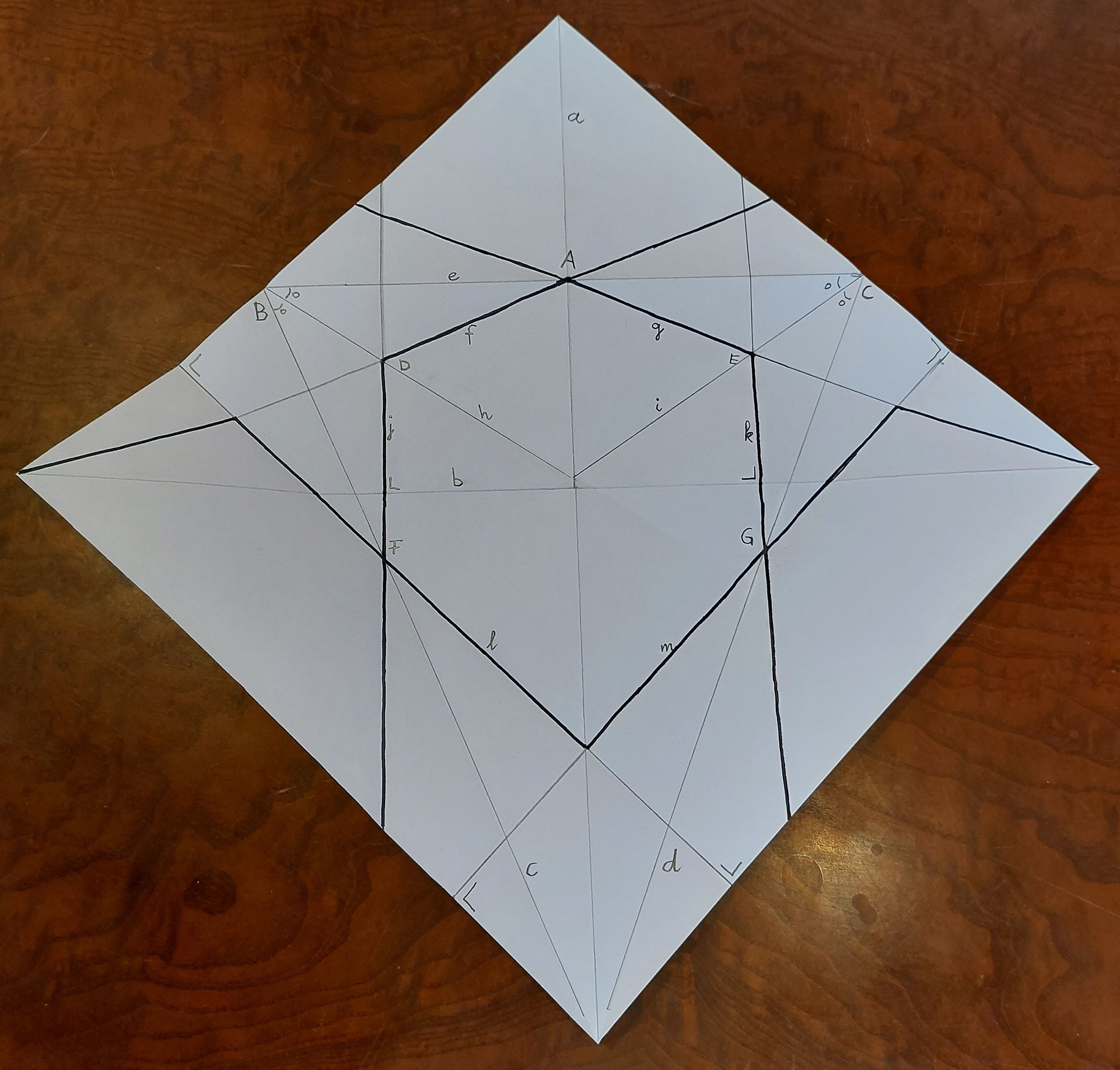 Een patroon met een achtvoudig rozet vouwen - Goossens geometric ...