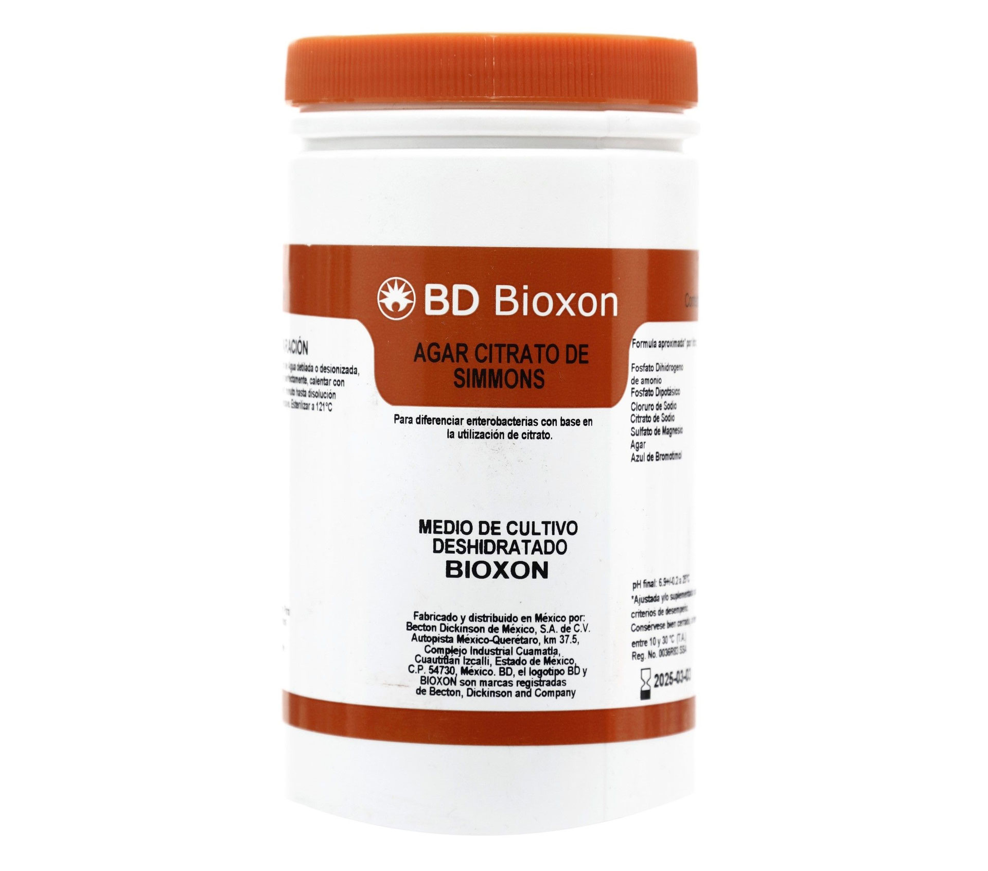 211761 BD Bioxon® Agar Citrato de Simmons, 450 g - PROQUISUR- Material ...