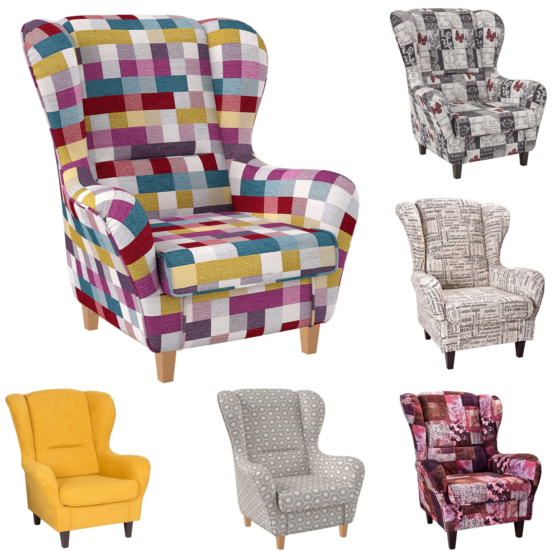 einfarbige Ohrensessel - Ohrensessel Onlineshop