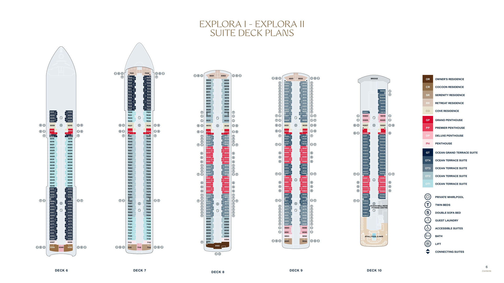 Explora 1 Deckplan - Emocean Luxus Kreuzfahrten