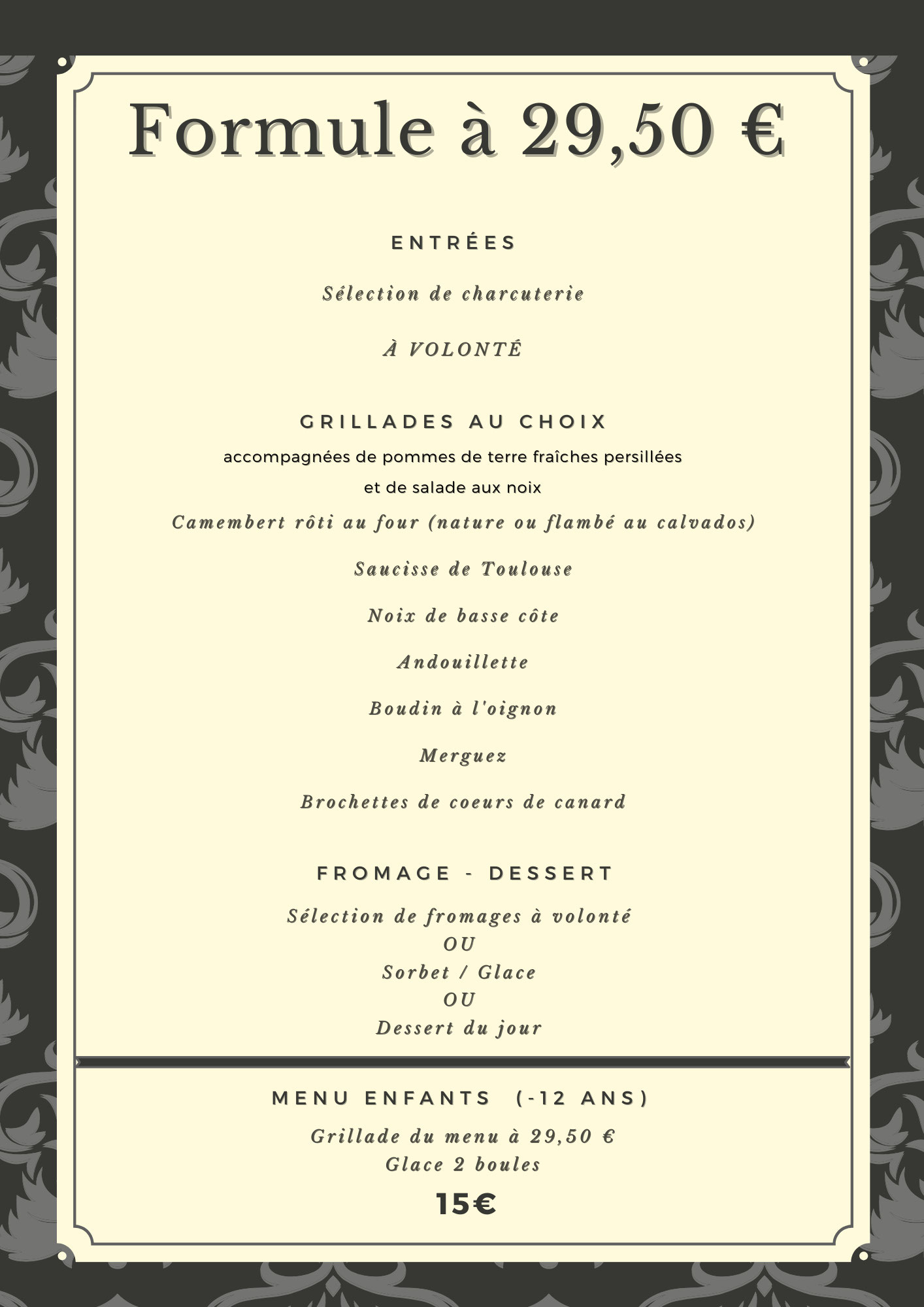 Formules de l'Aubrac - Restaurant L'Aubrac Toulouse