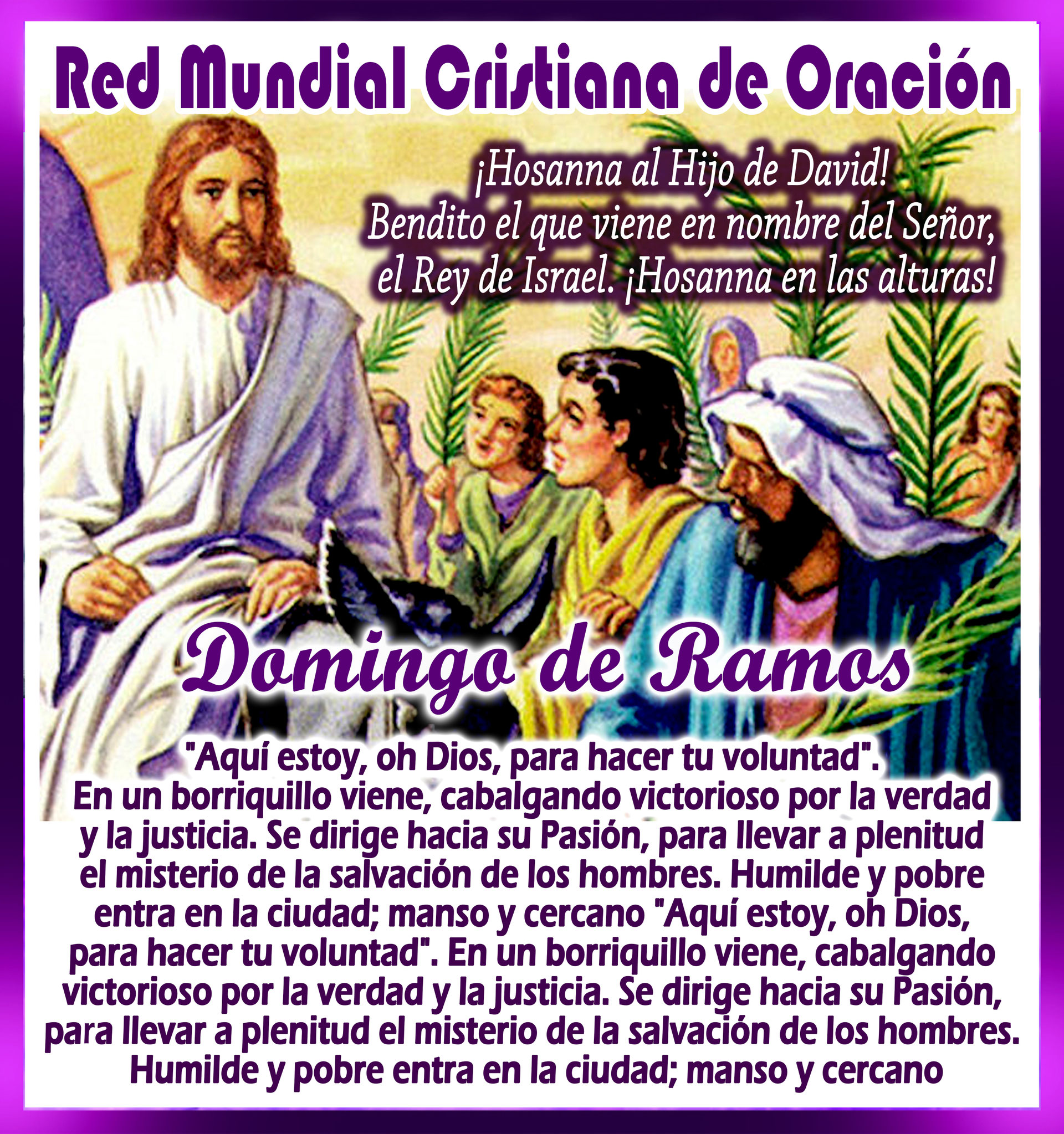 DOMINGO DE RAMOS - Red Mundial Cristiana de Oración (RMCO)