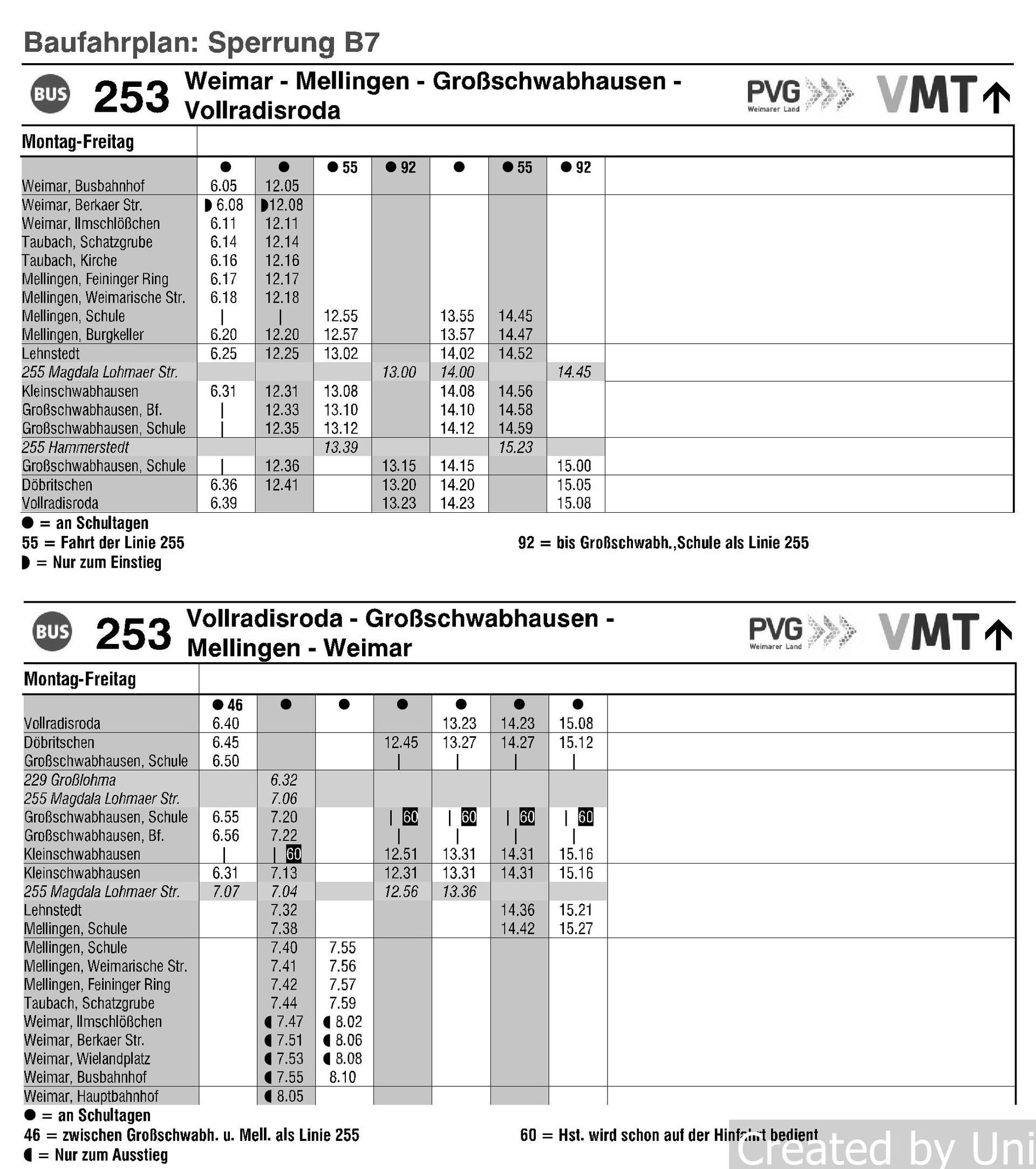 Busfahrpläne - Homepage der Regelschule Magdala