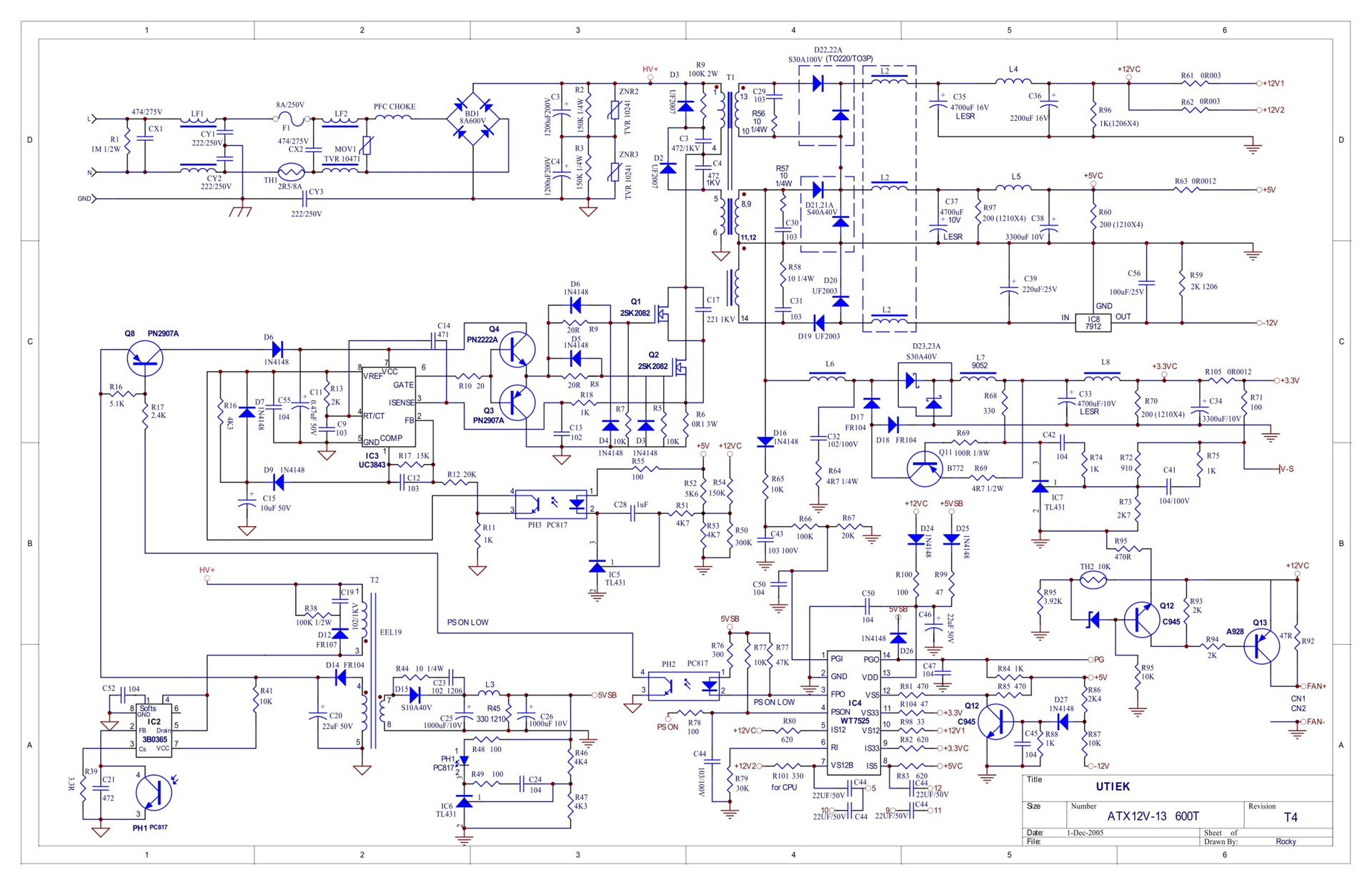 COLORSit PSU Schematic Diagram. PCB Layout - PDF Download